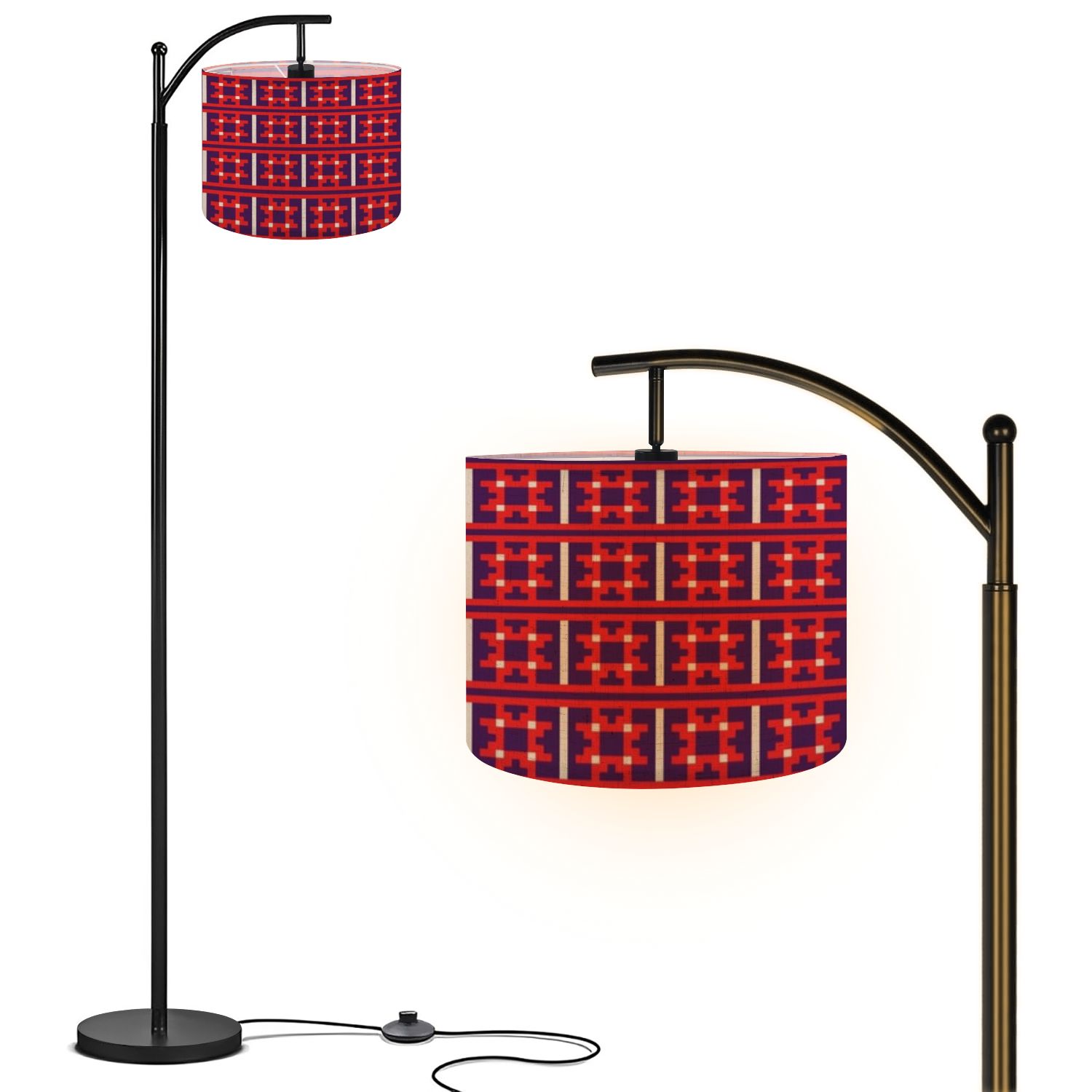 Arc Floor Lamp, 3 Color Temperatures Modern Floor Lamps Ukrainian folk ...