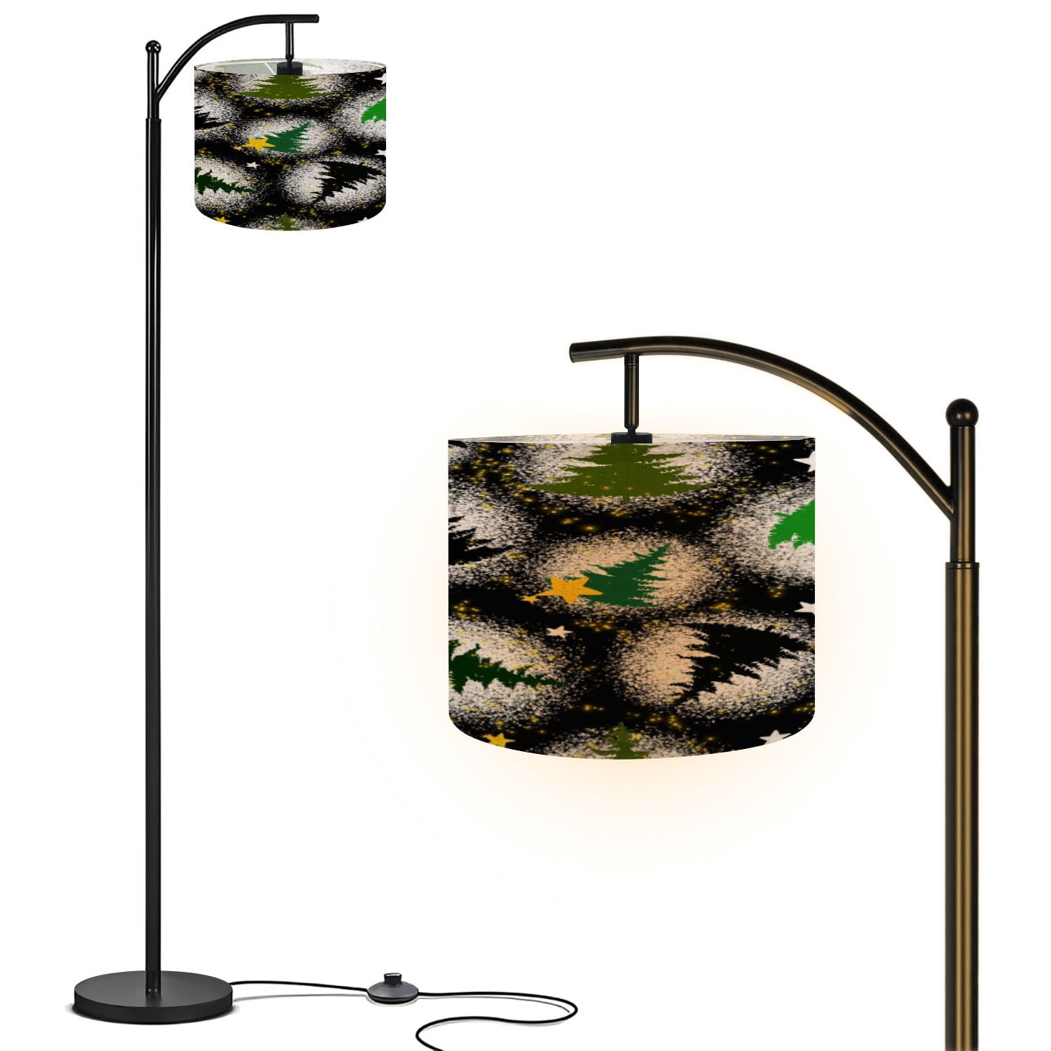 Arc Floor Lamp, 3 Color Temperatures Modern Floor Lamps Abstract Hand ...