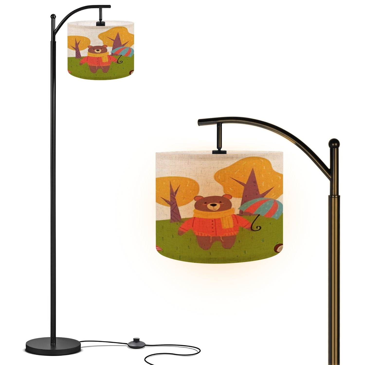 Arc Floor Lamp, 3 Color Temperatures Modern Floor Lamps Animal autumn ...