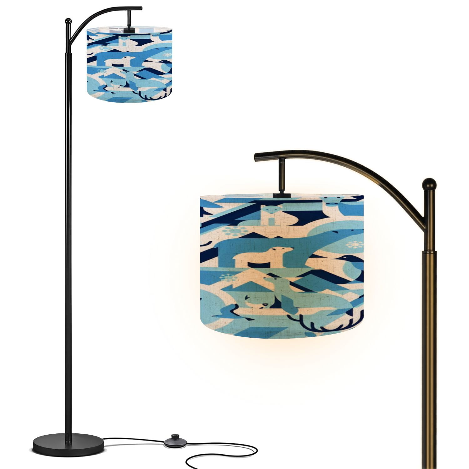 Arc Floor Lamp, 3 Color Temperatures Modern Floor Lamps Animals ...