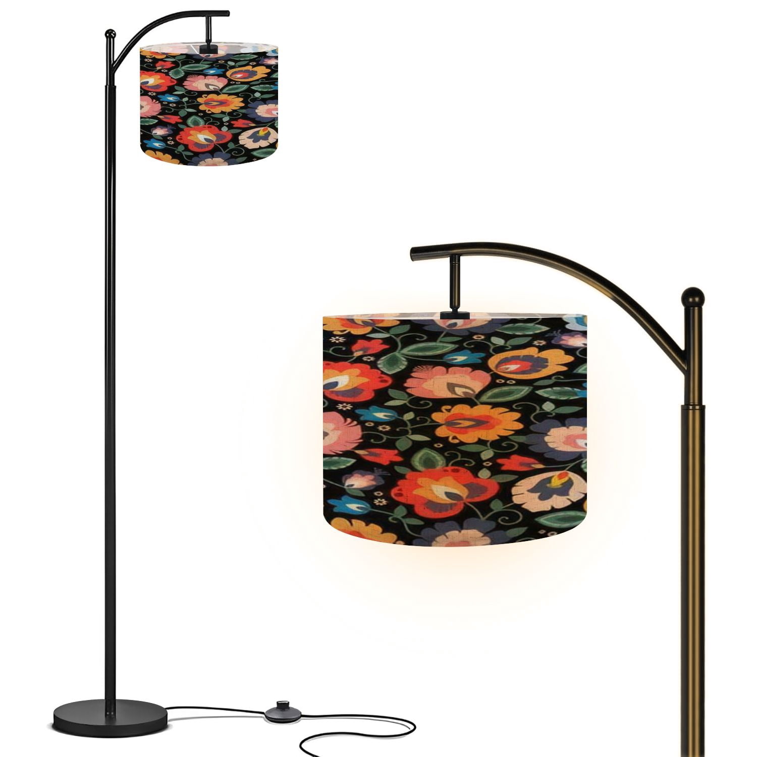Arc Floor Lamp, 3 Color Temperatures Modern Floor Lamps Beautiful ...