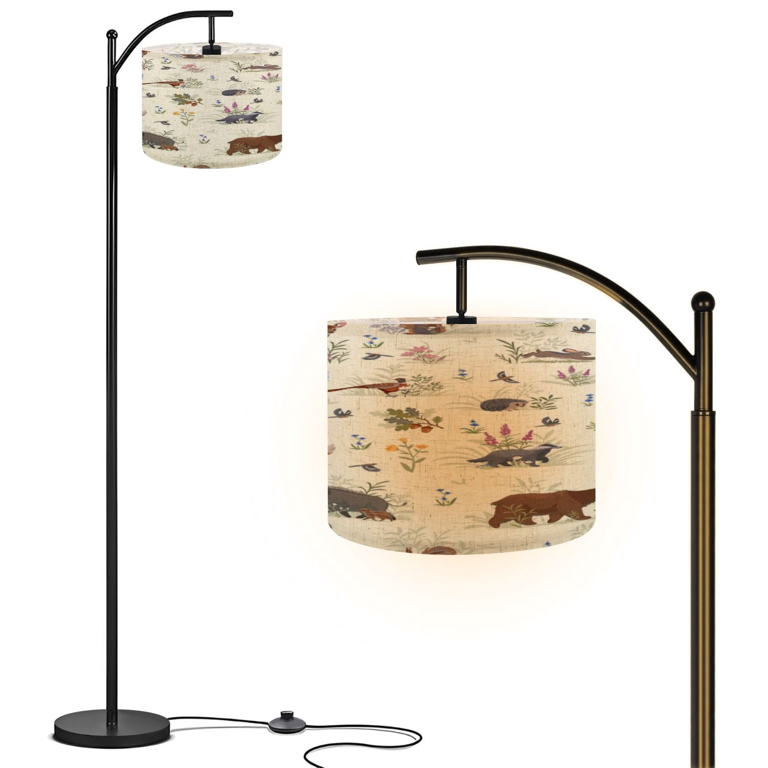 Arc Floor Lamp, 3 Color Temperatures Modern Floor Lamps Beautiful ...