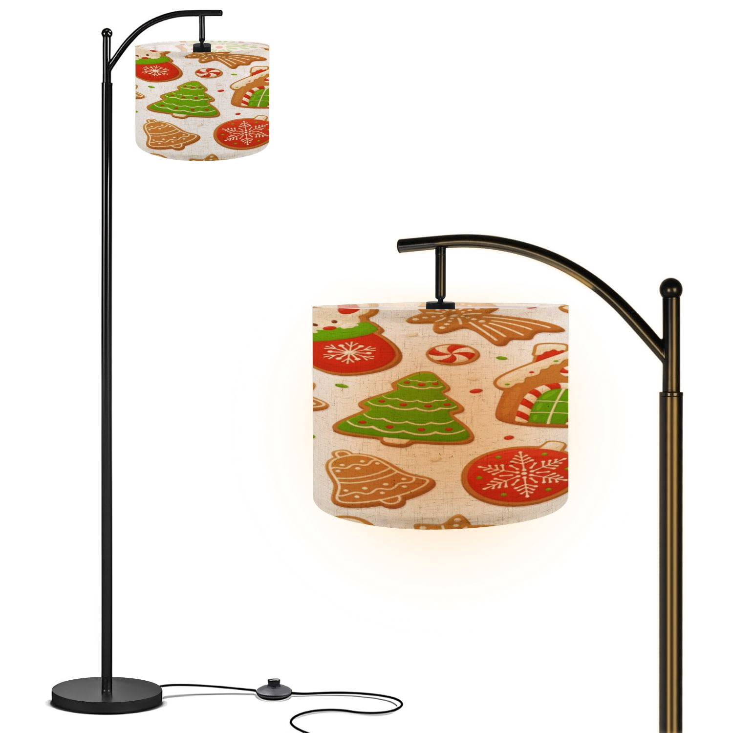 Arc Floor Lamp, 3 Color Temperatures Modern Floor Lamps Cartoon ...