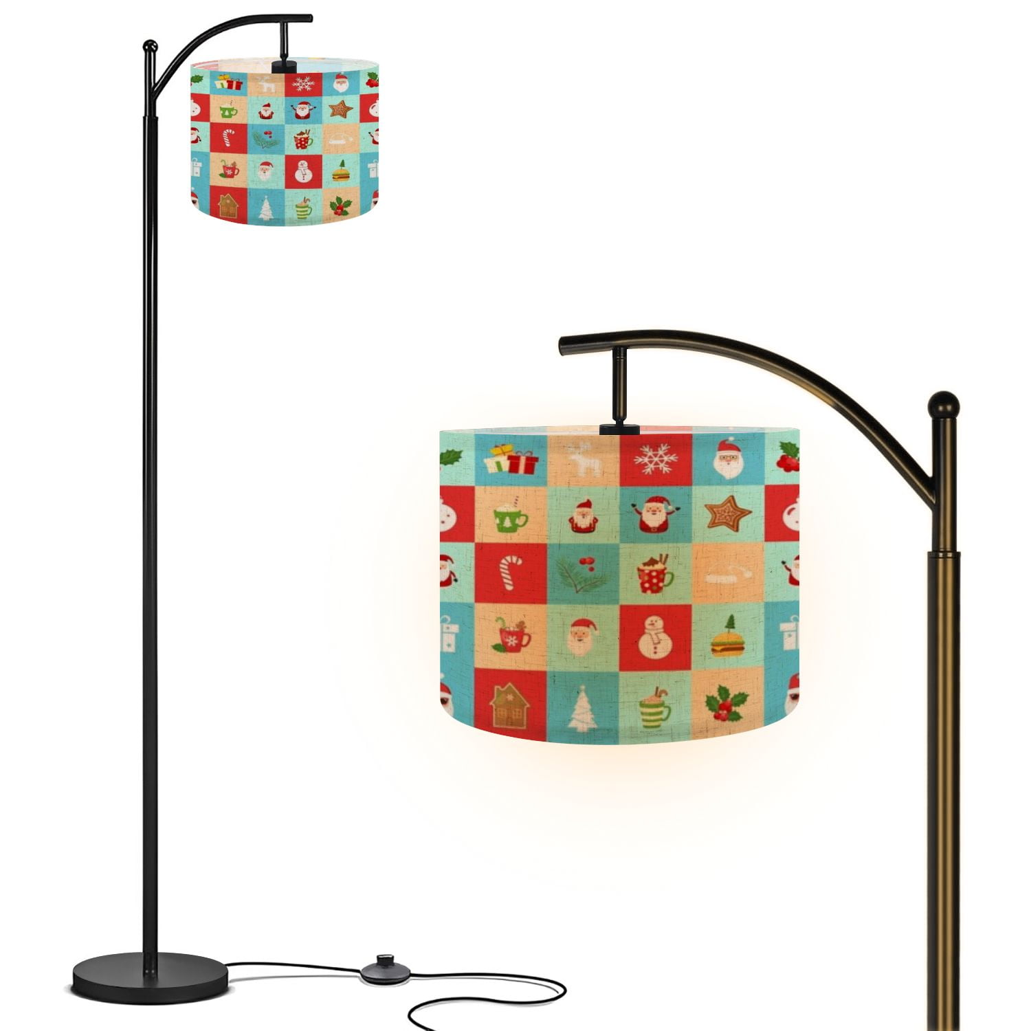 Arc Floor Lamp, 3 Color Temperatures Modern Floor Lamps Christmas ...