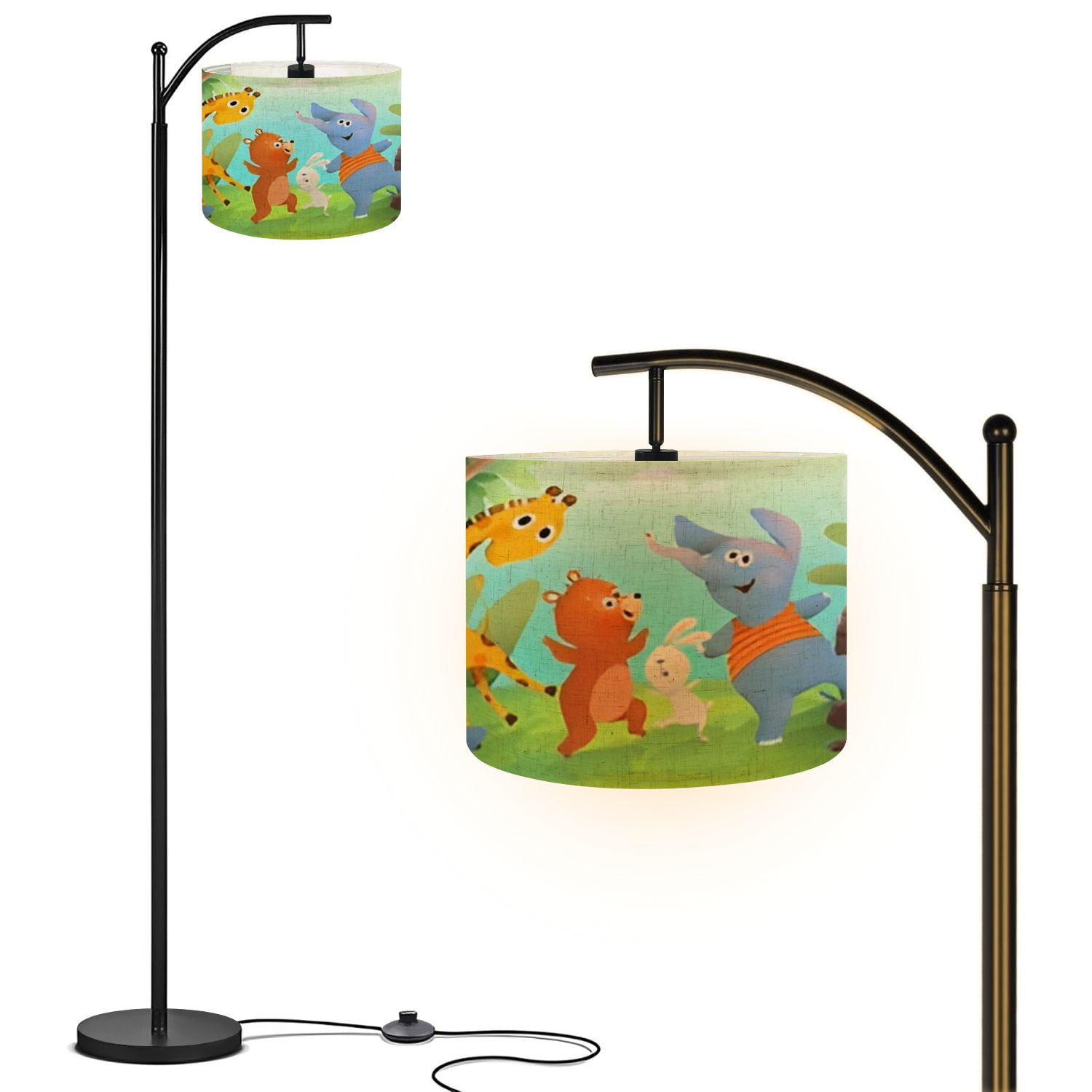 Arc Floor Lamp, 3 Color Temperatures Modern Floor Lamps Funny animals ...