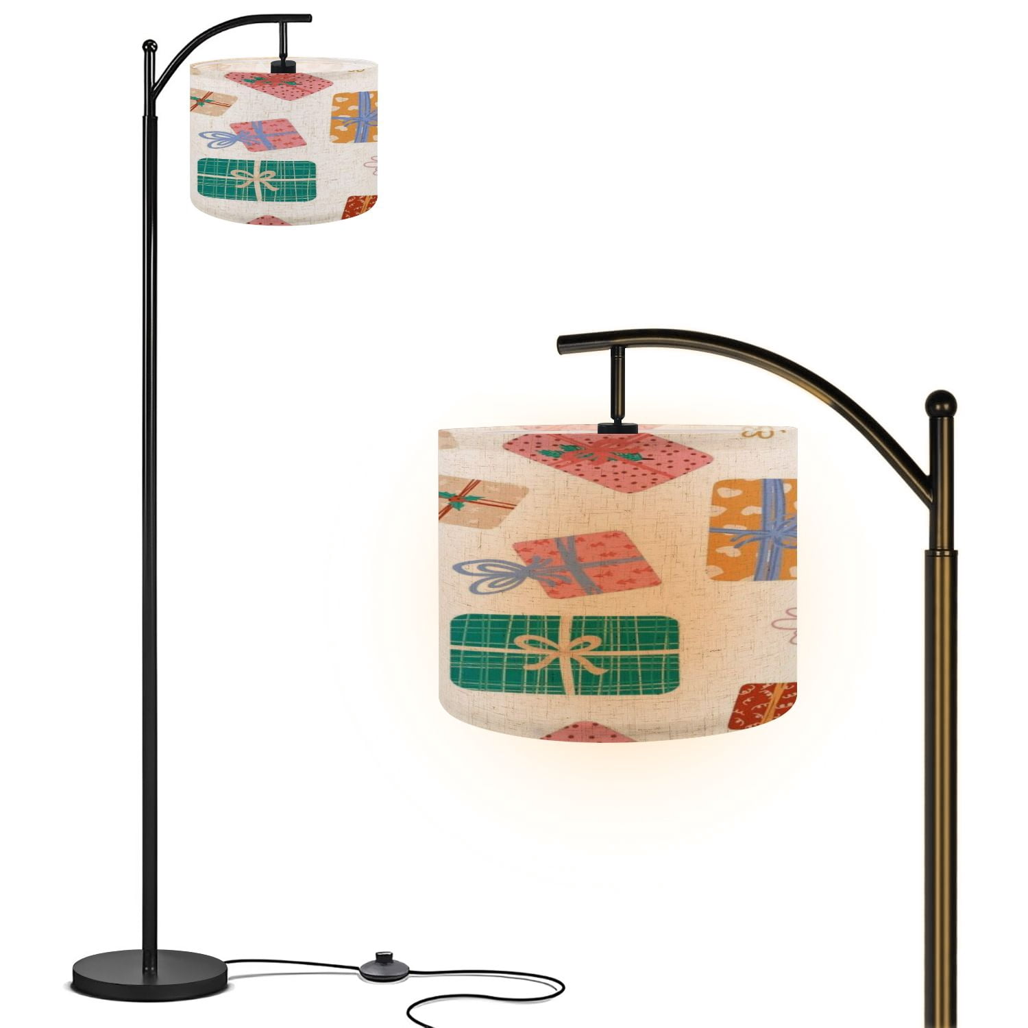 Arc Floor Lamp, 3 Color Temperatures Modern Floor Lamps Gift Boxes ...