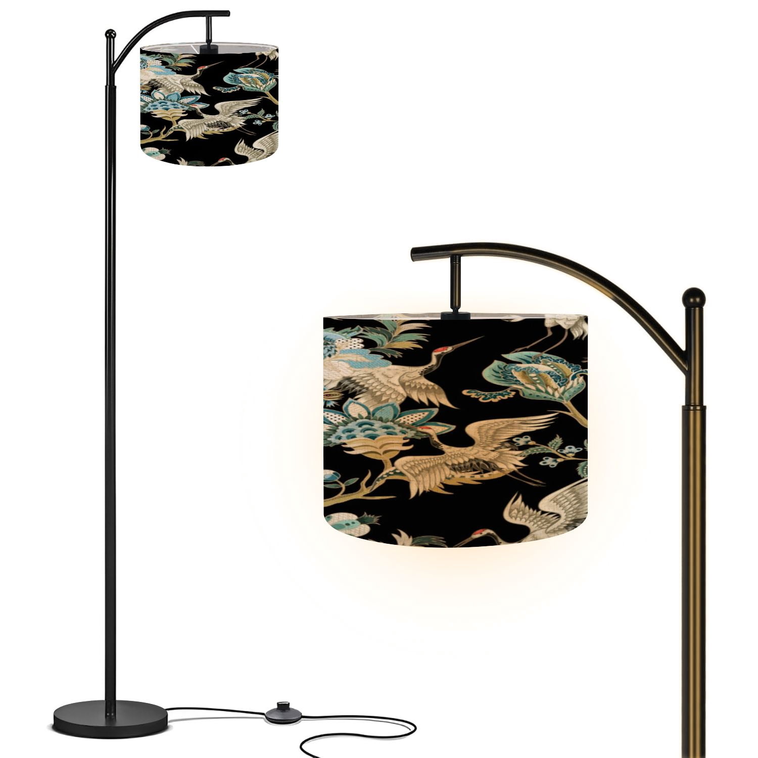 Arc Floor Lamp, 3 Color Temperatures Modern Floor Lamps Seamless ...