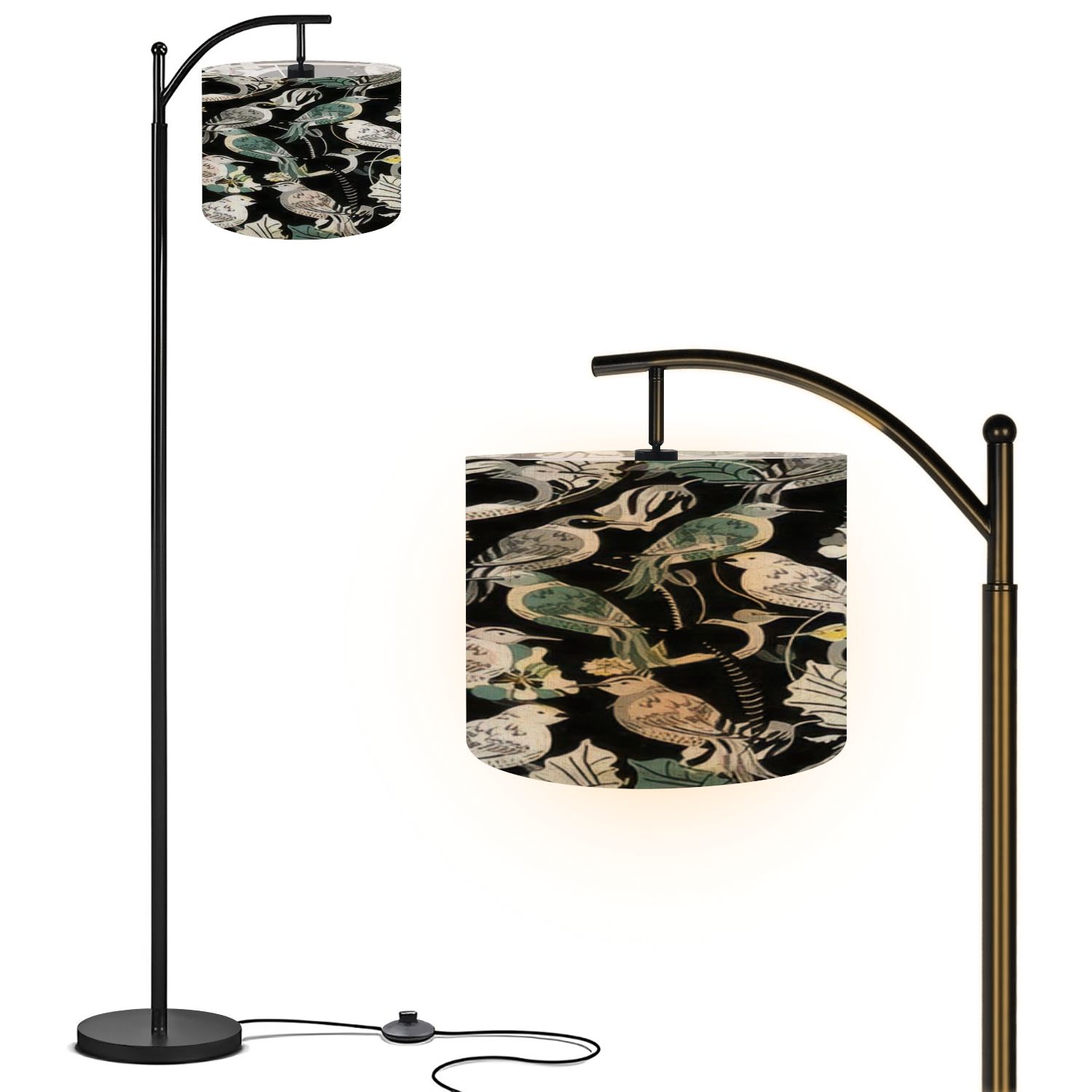 Arc Floor Lamp, 3 Color Temperatures Modern Floor Lamps Summer seamless ...