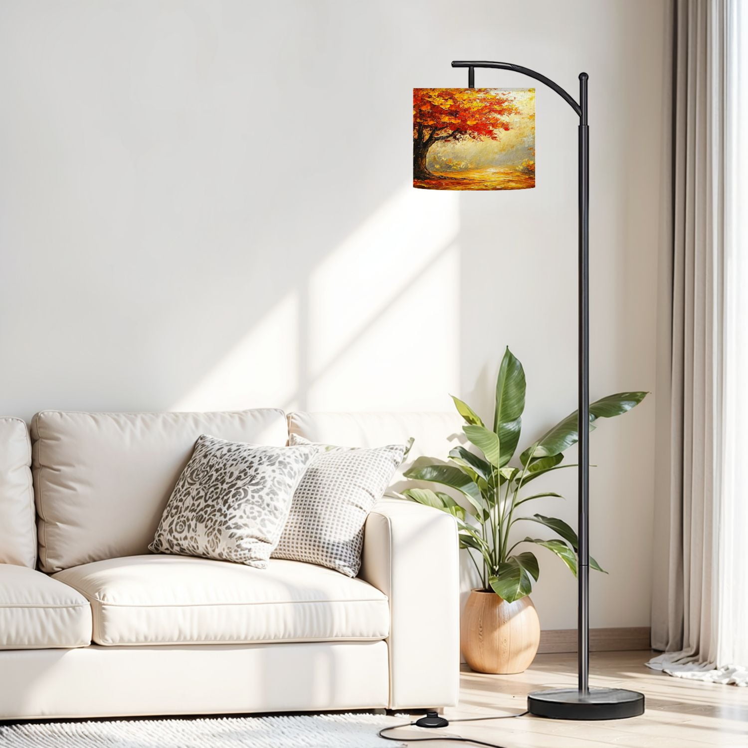 Arc Floor Lamp, 3 Color Temperatures Modern Floor Lamps Tree Trees Oil ...
