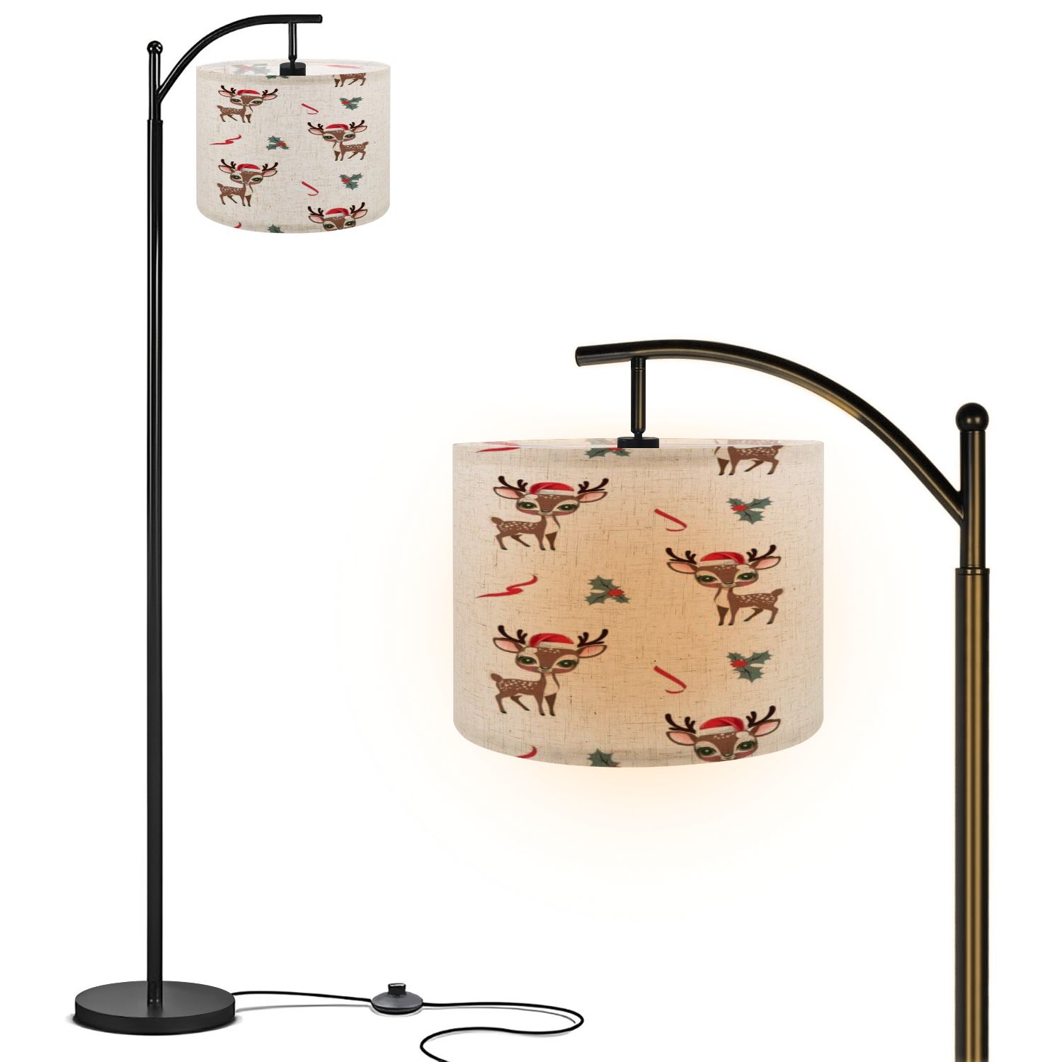 Arc Floor Lamp, 3 Color Temperatures Modern Floor Lamps Winter seamless ...
