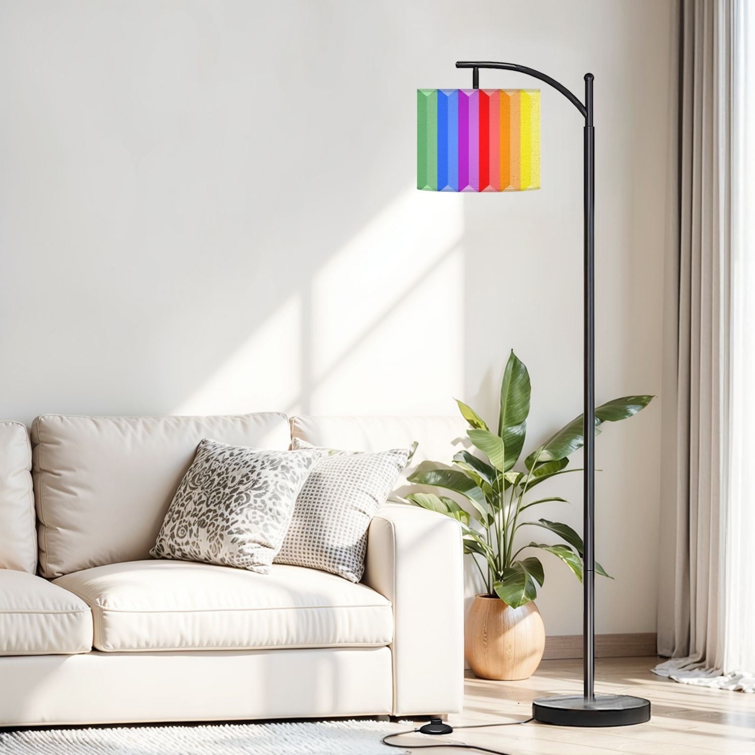 Arc Floor Lamp, 3 Color Temperatures Modern Floor Lamps abstract ...