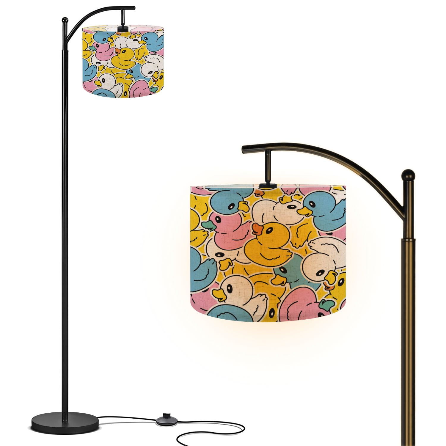 Arc Floor Lamp, 3 Color Temperatures Modern Floor Lamps duck seamless ...