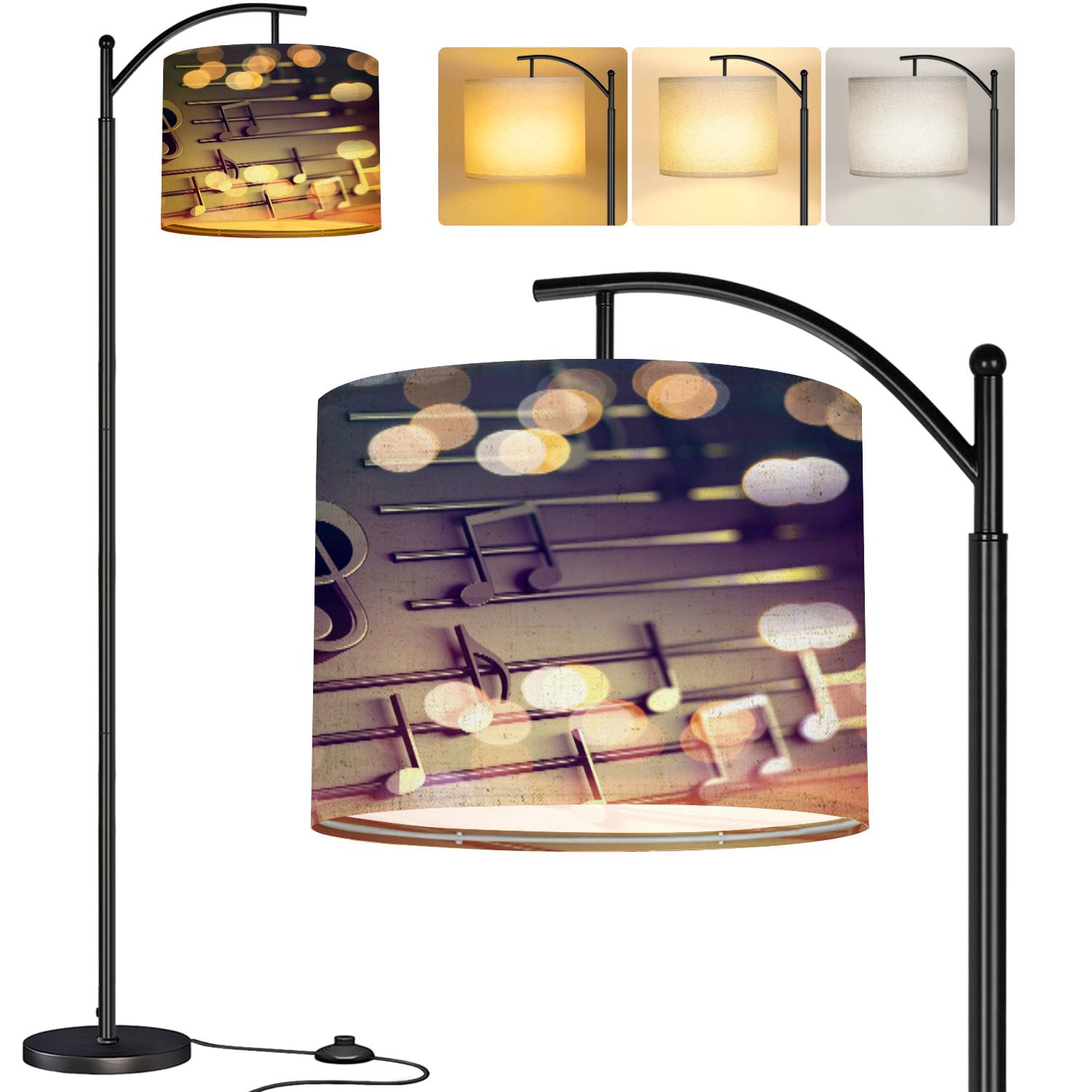 Arc Floor Lamp 3d musical notes musical signs abstract music Tall ...