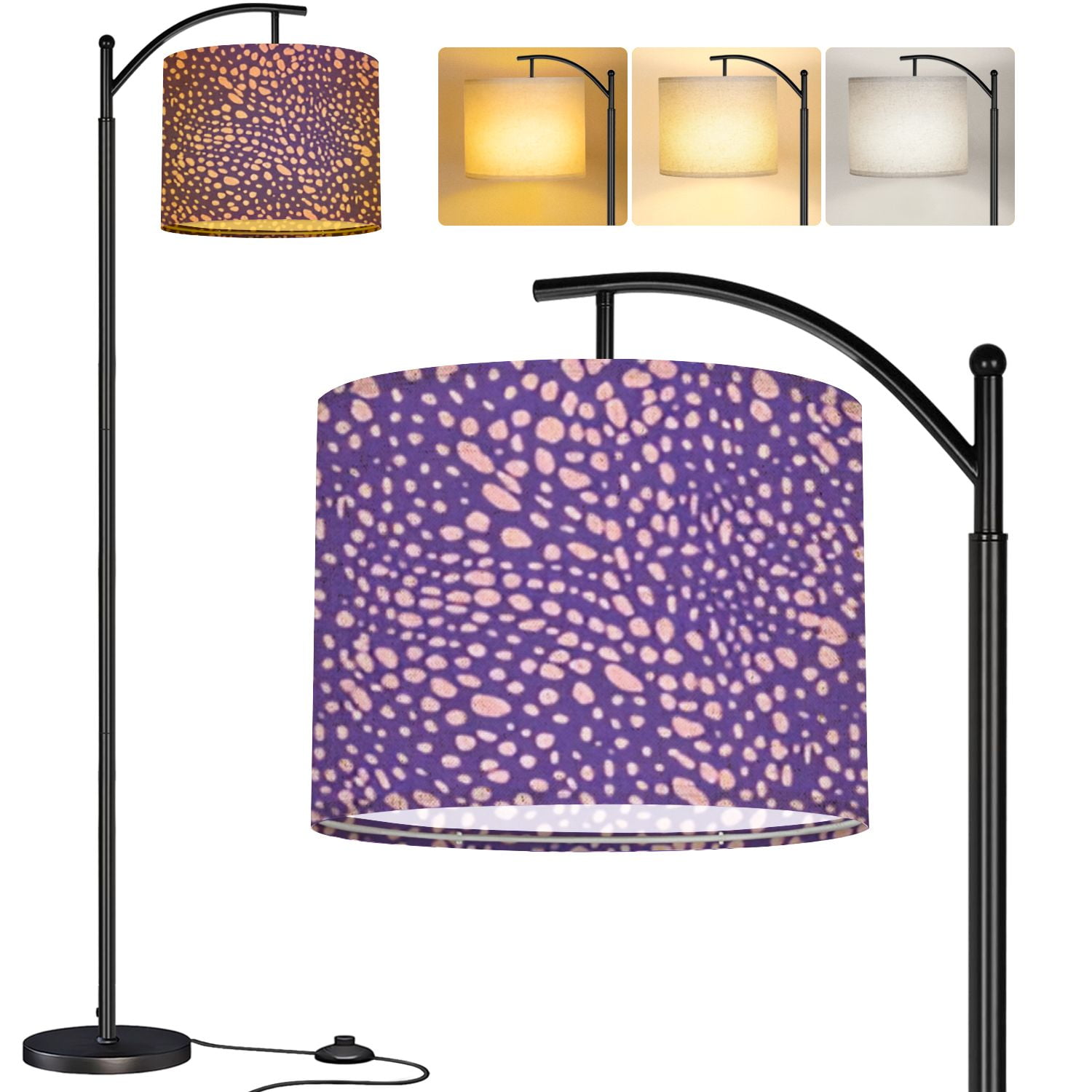 Arc Floor Lamp Abstract Animal Dots Seamless Cheetah Cat Leopard Spots ...