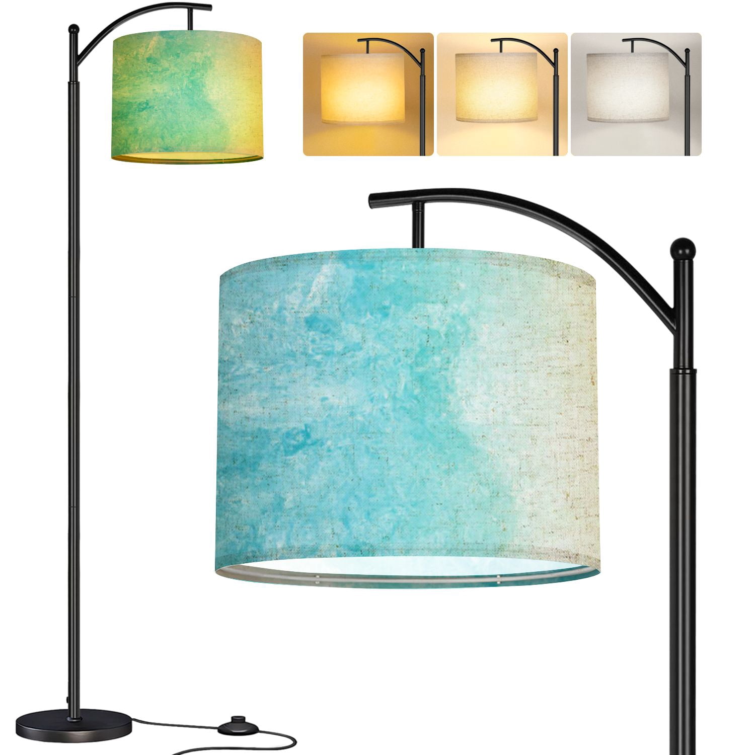 Arc Floor Lamp Abstract Beach Sea Summer Grunge Wave Sand Pastel Crayon ...