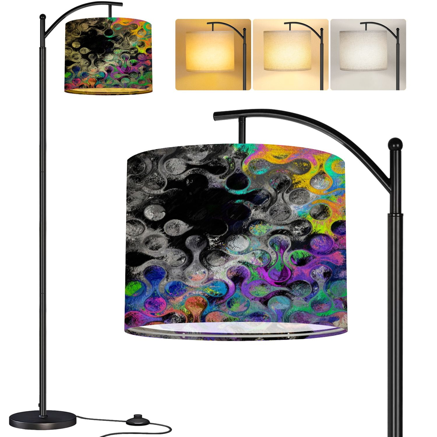 Arc Floor Lamp Abstract Colorful Geometrical Artwork Graphical Tall ...