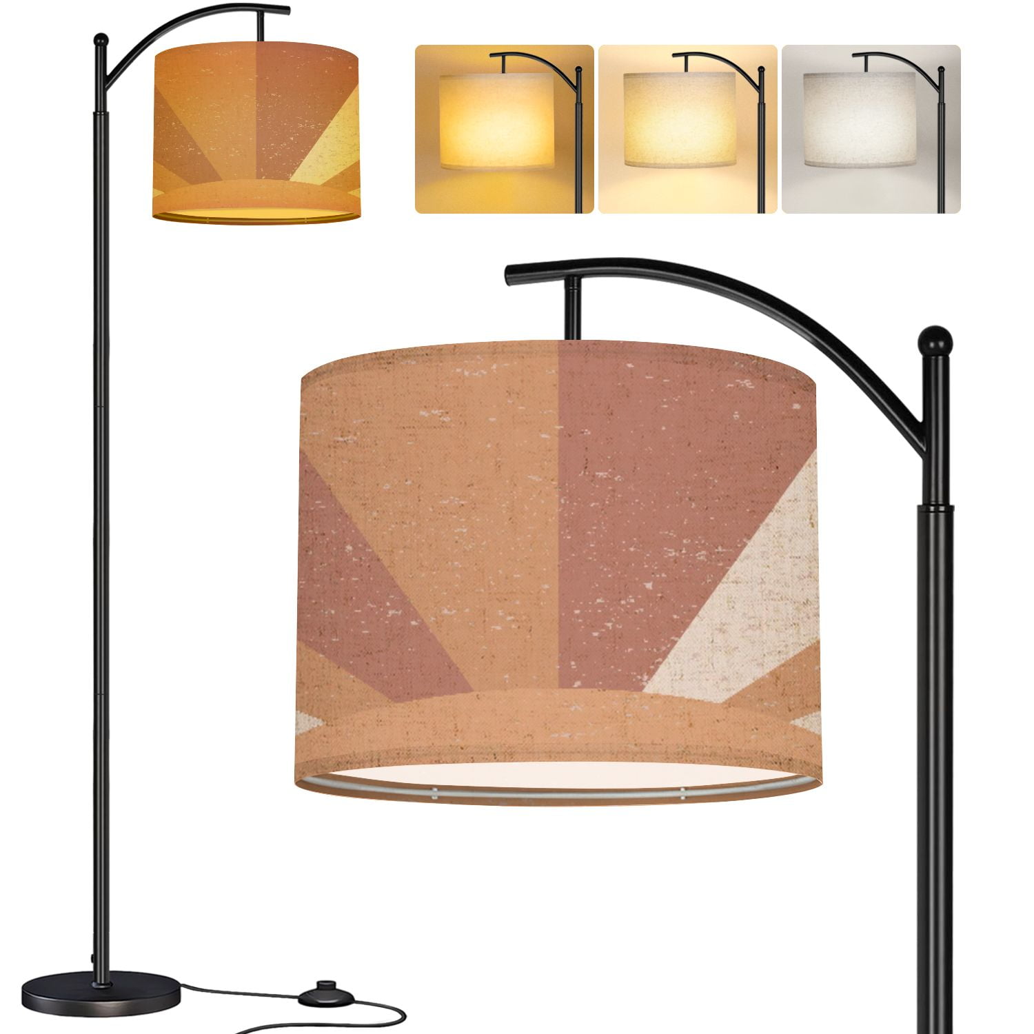 Arc Floor Lamp Abstract Sun Minimalist geometric Abstract landscape for ...