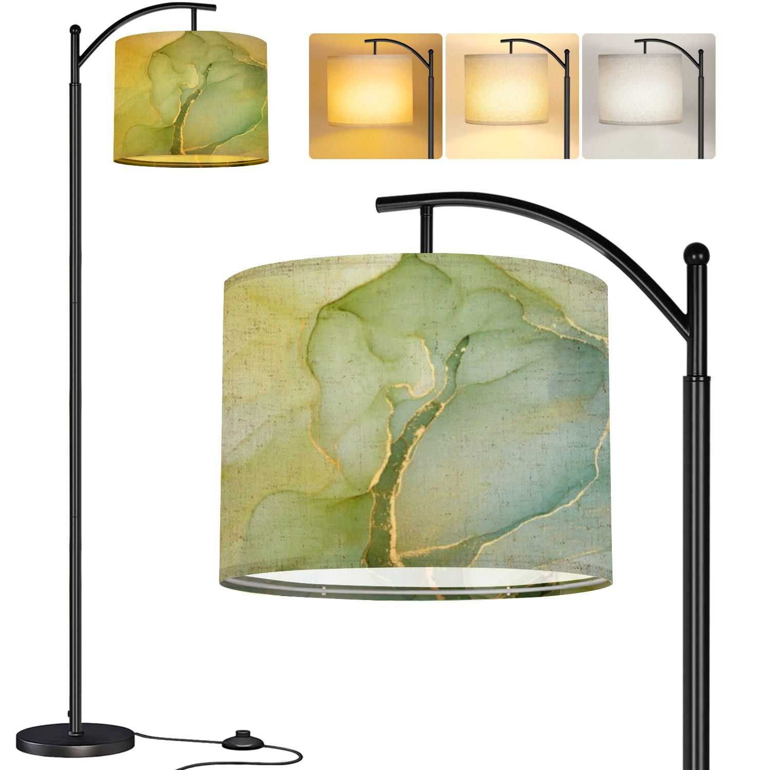 Arc Floor Lamp Abstract colorful Mixing acrylic paints Modern art ...