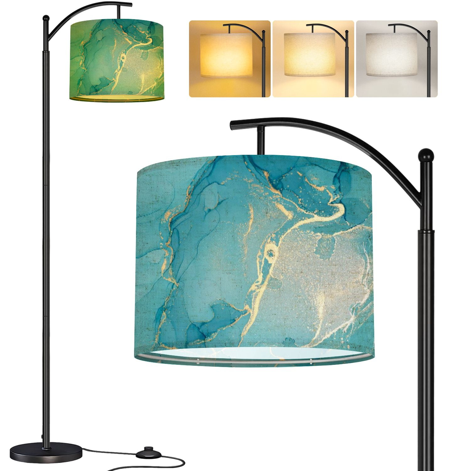 Arc Floor Lamp Abstract colorful Mixing acrylic paints Modern art ...