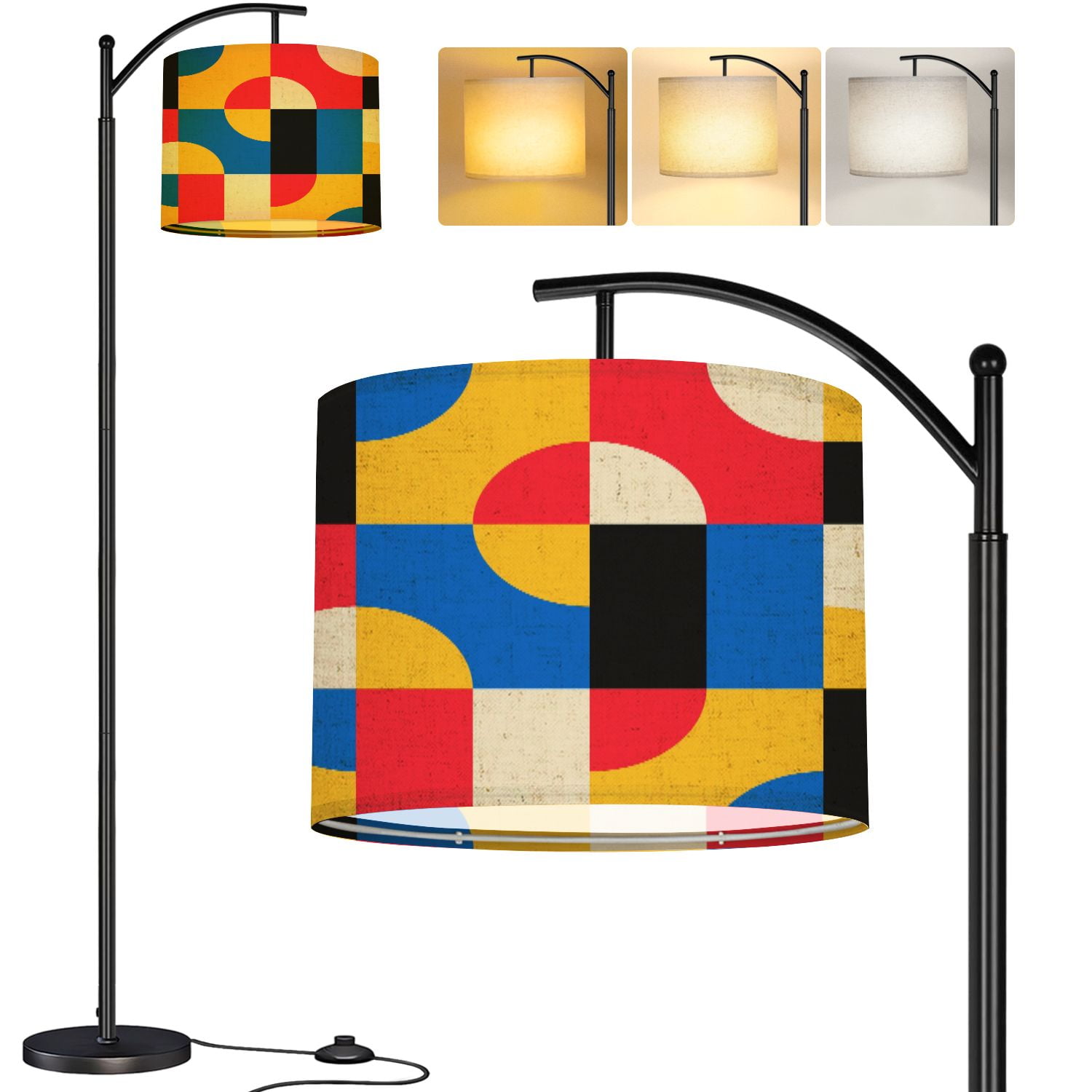 Arc Floor Lamp Abstract geometric pattern design Bauhaus style Popular ...