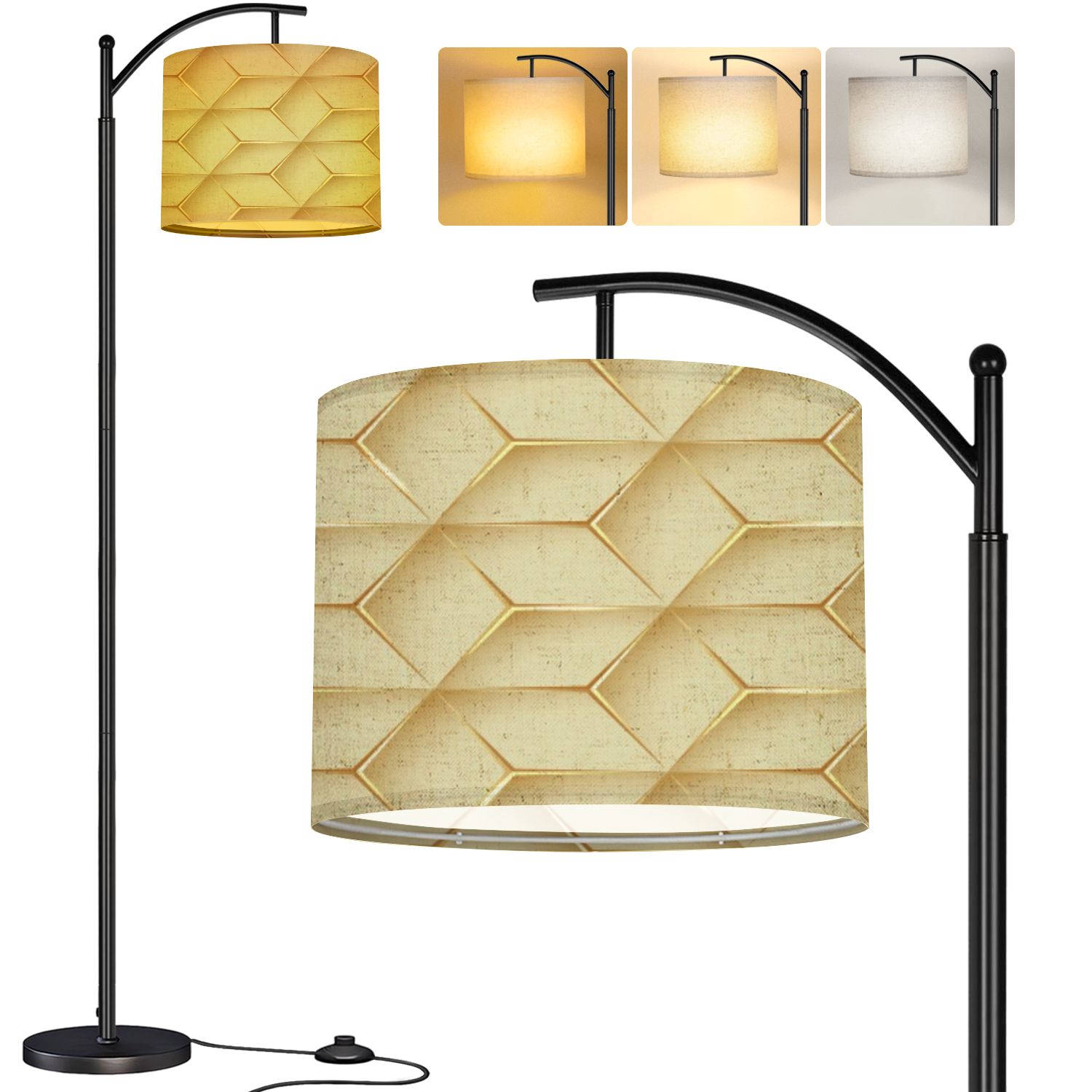 Arc Floor Lamp Abstract gold geometric 3d texture Seamless texture ...