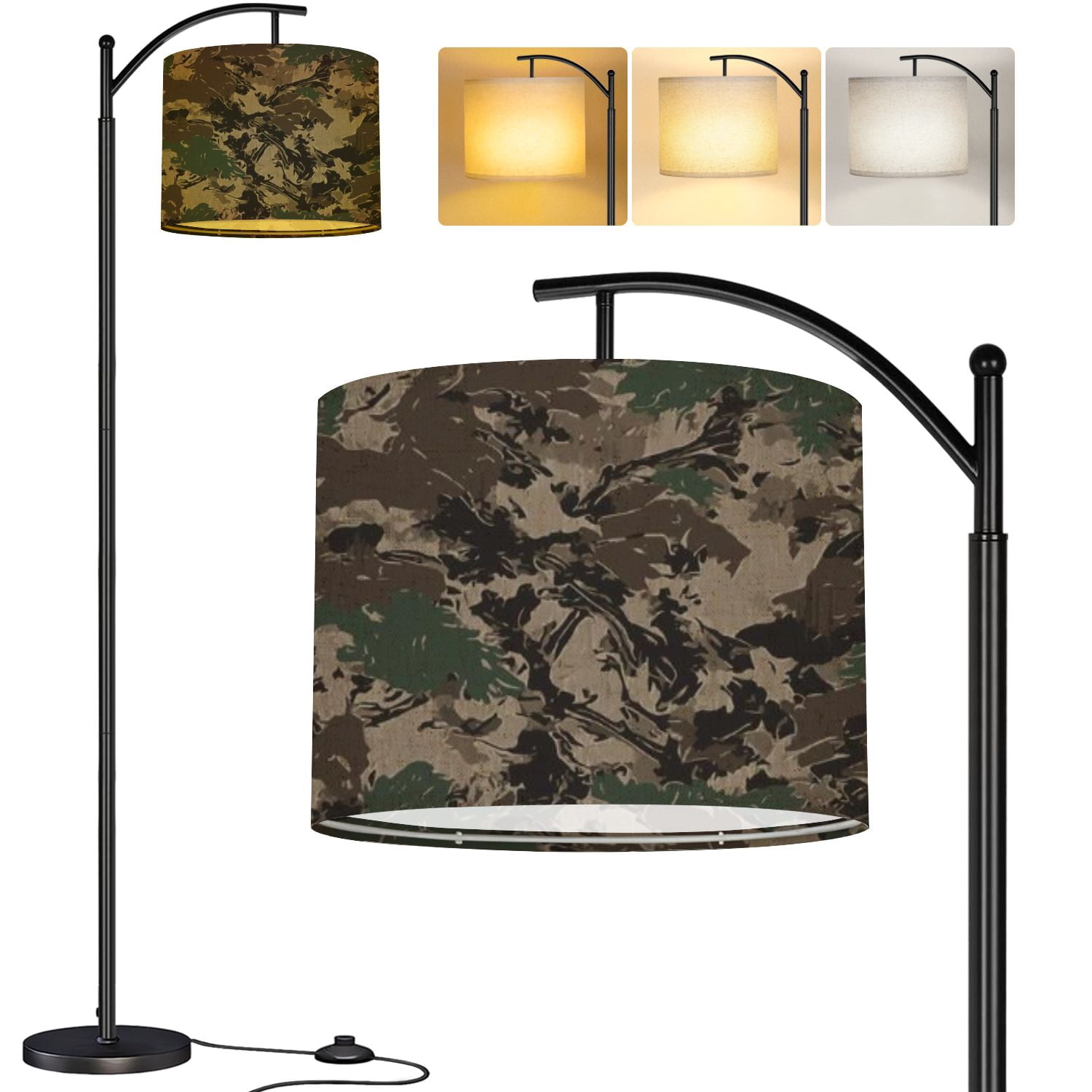 Arc Floor Lamp Abstract grunge hunting camouflage seamless pattern ...