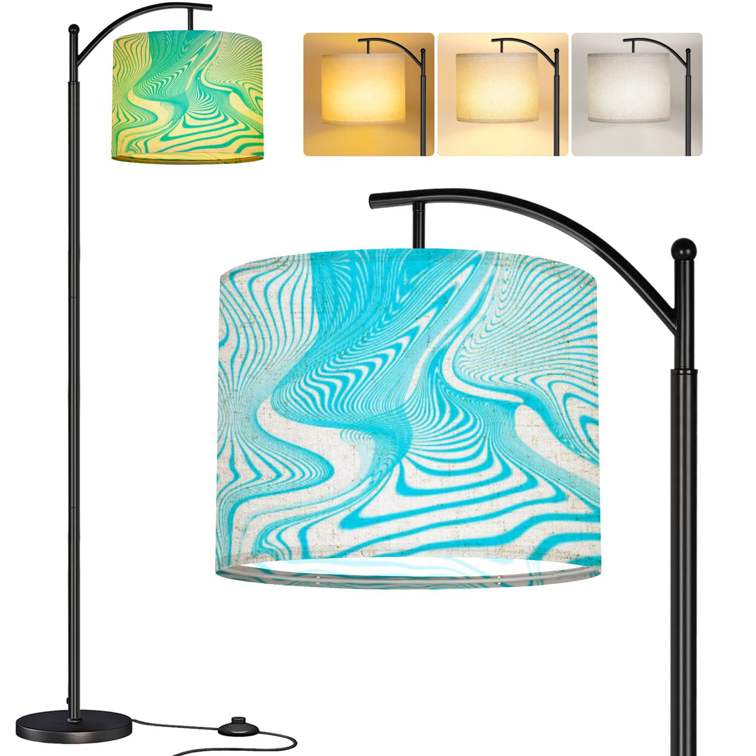Arc Floor Lamp Abstract made deformed elements sound waves Dynamic ...
