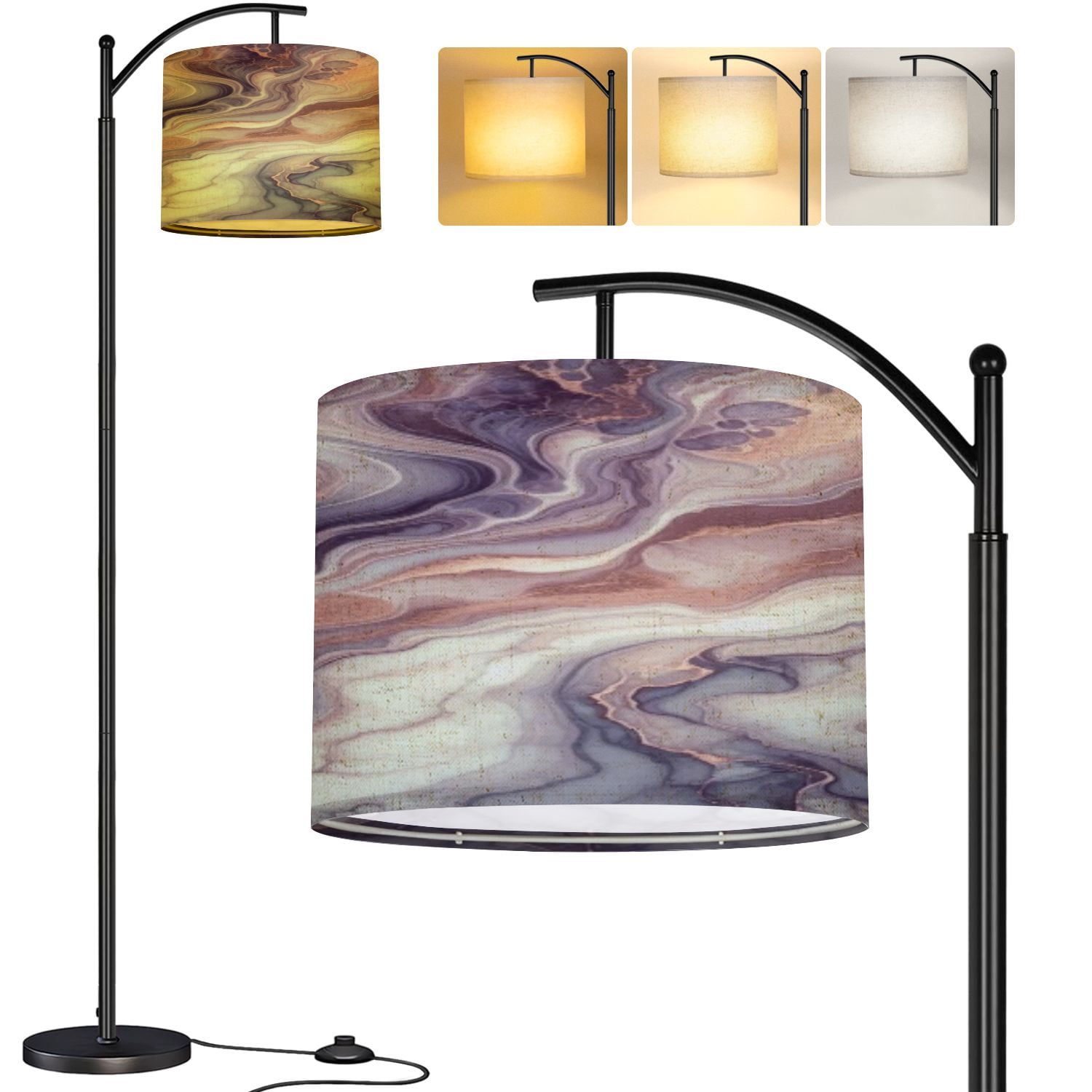 Arc Floor Lamp Abstract pink purple swirly texture Fantasy fractal 3D ...