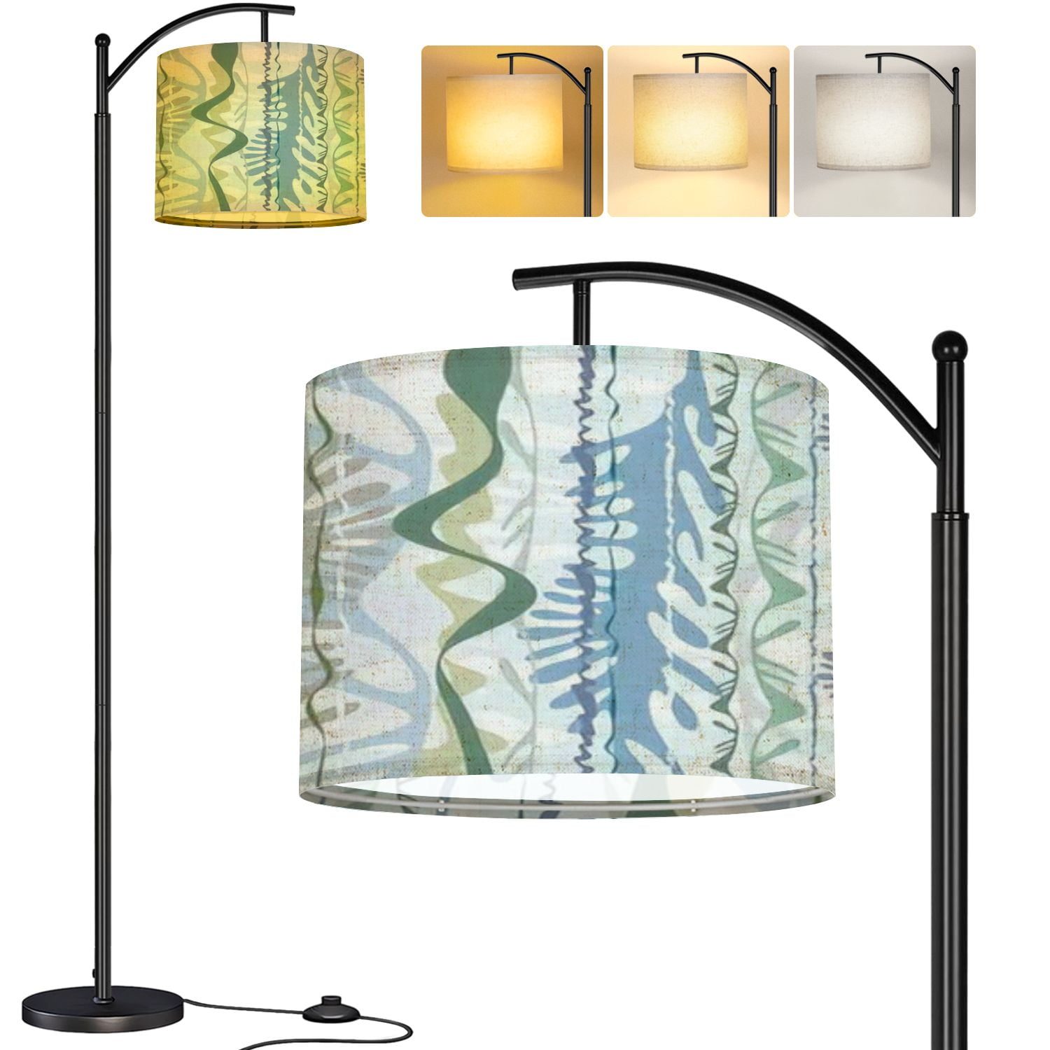 Arc Floor Lamp Abstract seamless Tall Modern Standing Lamp LED ...