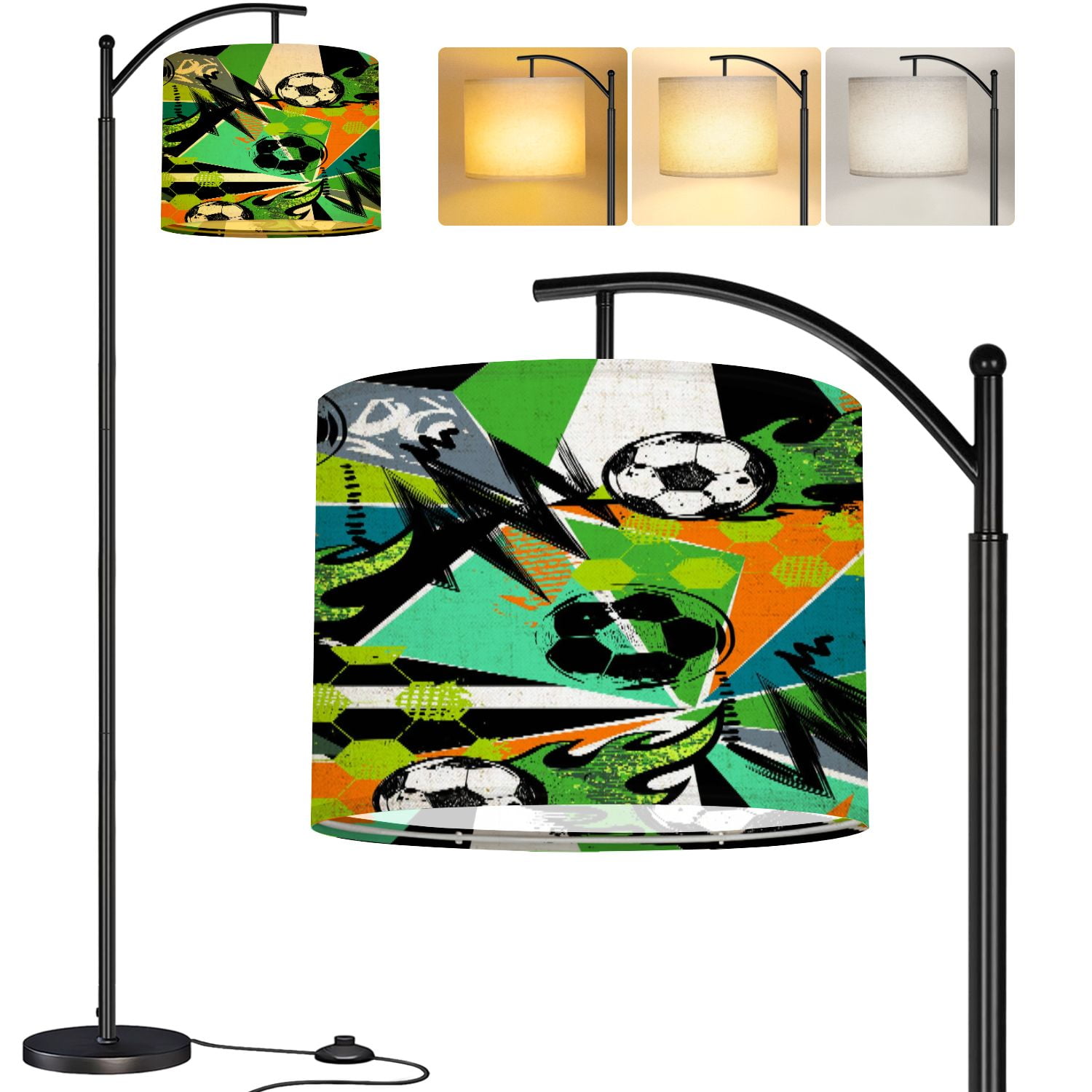 Arc Floor Lamp Abstract seamless grunge football Geometric repeat print ...