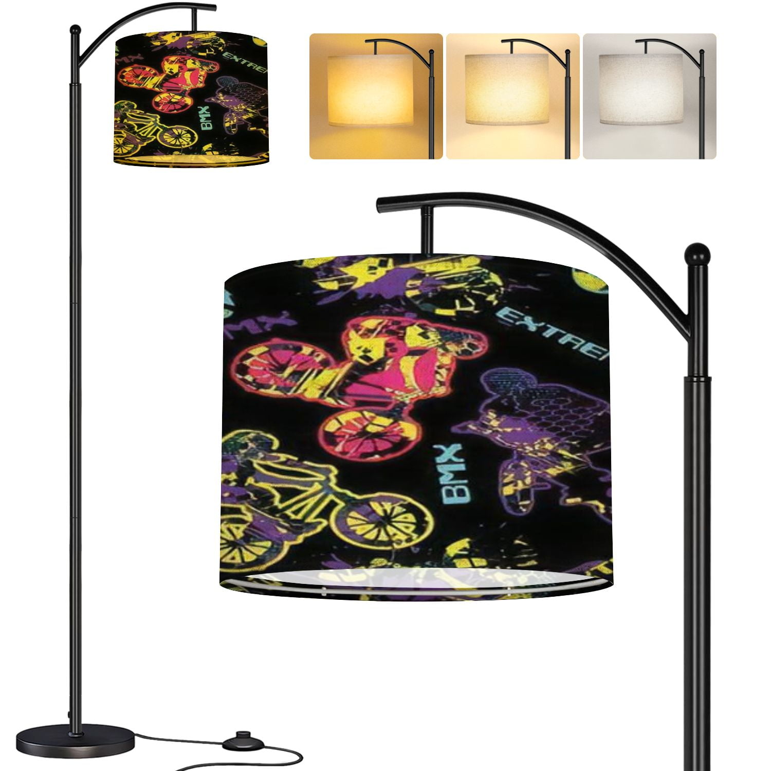 Arc Floor Lamp Abstract seamless grunge for guys Urban style boy Tall ...