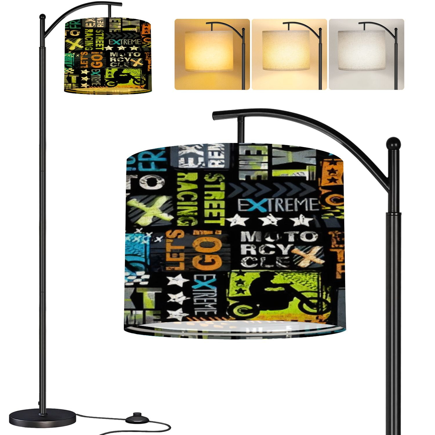 Arc Floor Lamp Abstract seamless grunge for guys Urban style modern boy ...