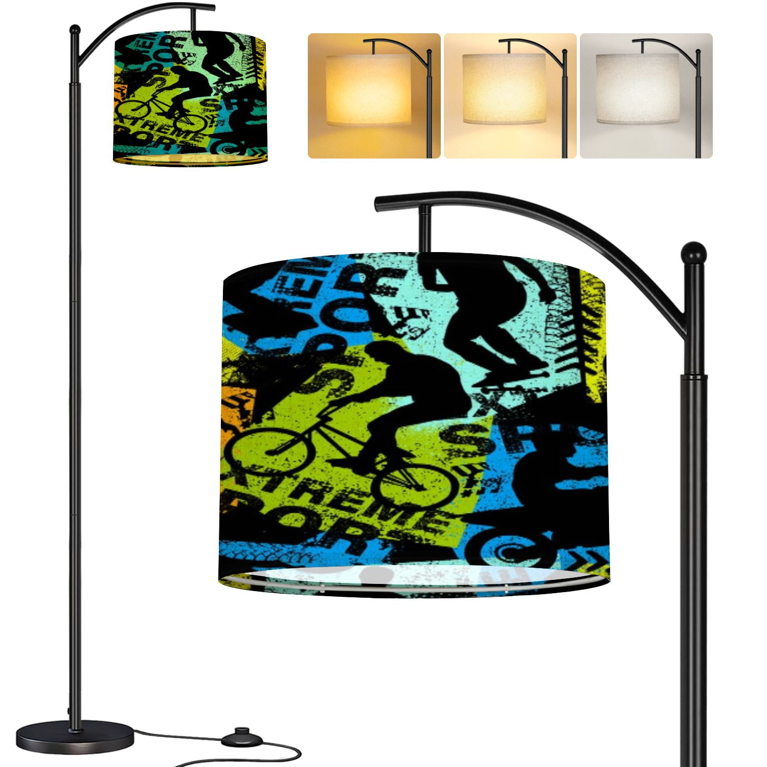 Arc Floor Lamp Abstract seamless grunge for guys Urban style modern boy ...