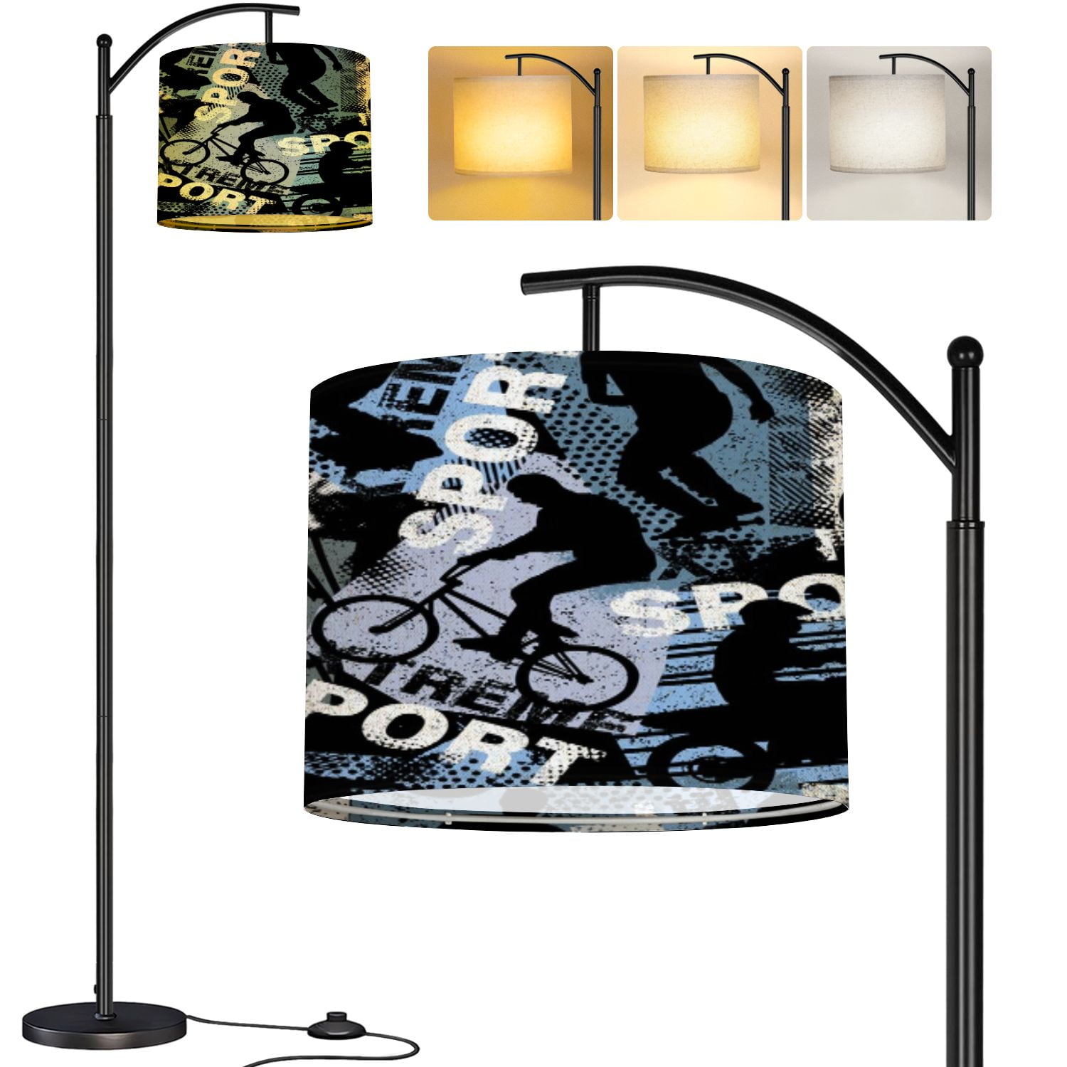 Arc Floor Lamp Abstract seamless grunge for guys Urban style modern boy ...