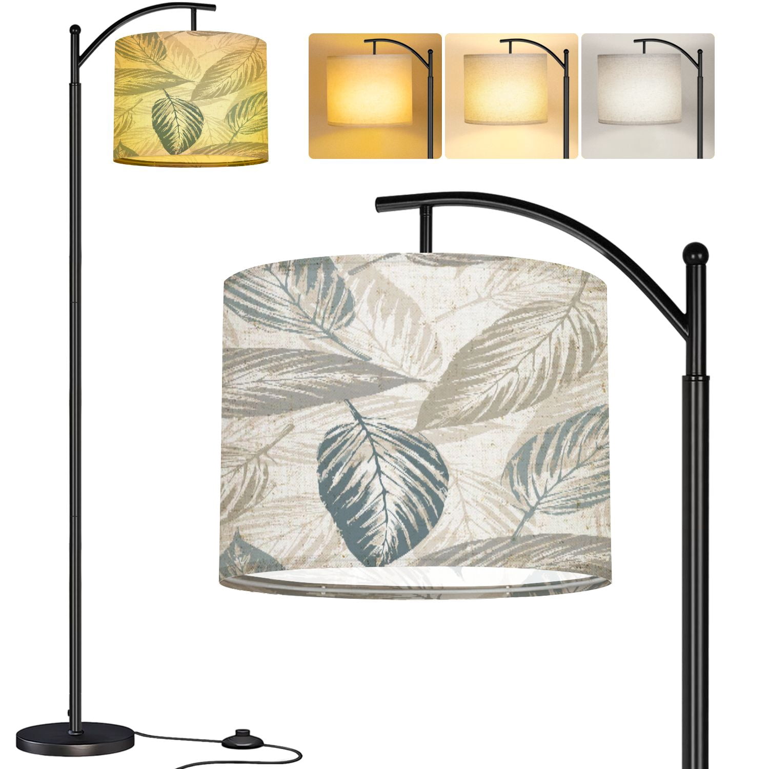 Arc Floor Lamp Abstract seamless pattern leaves for various surface ...