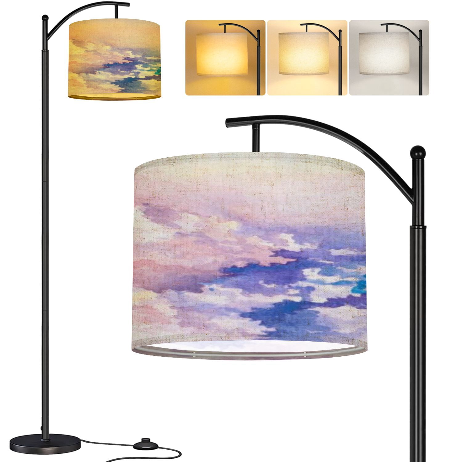 Arc Floor Lamp Abstract watercolor cloud Watercolor painting paper ...
