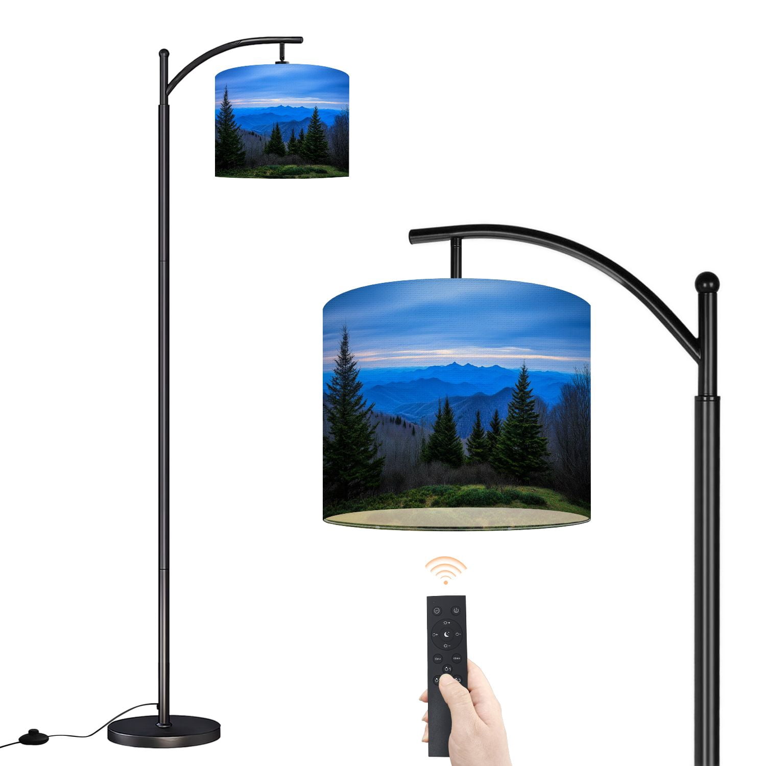 Arc Floor Lamp with Adjustable Lampshade Scenic Blue Ridge Parkway ...