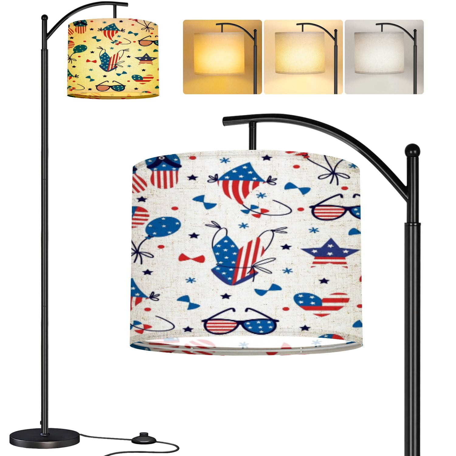 Arc Floor Lamp America Independence Day seamless pattern Symbol summer ...