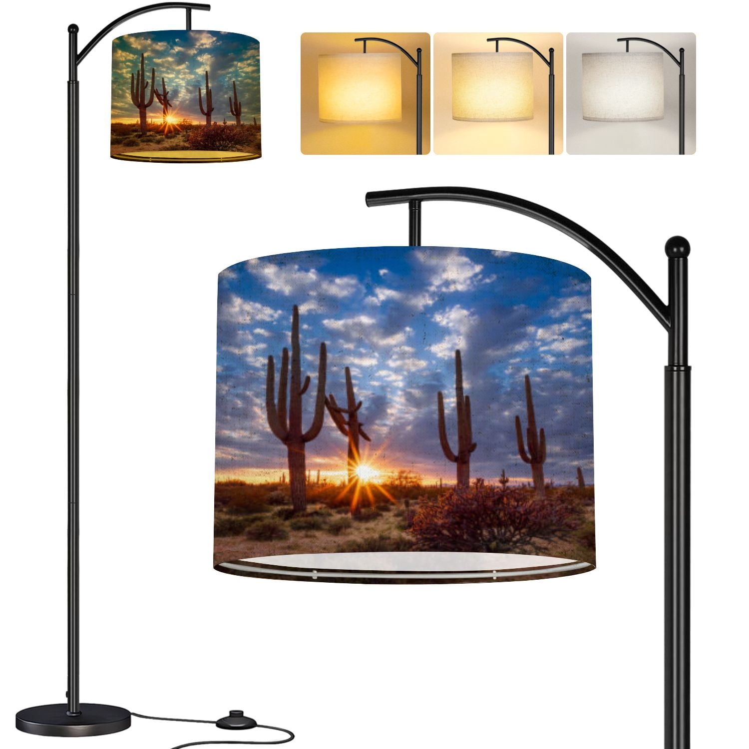 Arc Floor Lamp Arizona desert landscape sunset Tall Modern Standing ...