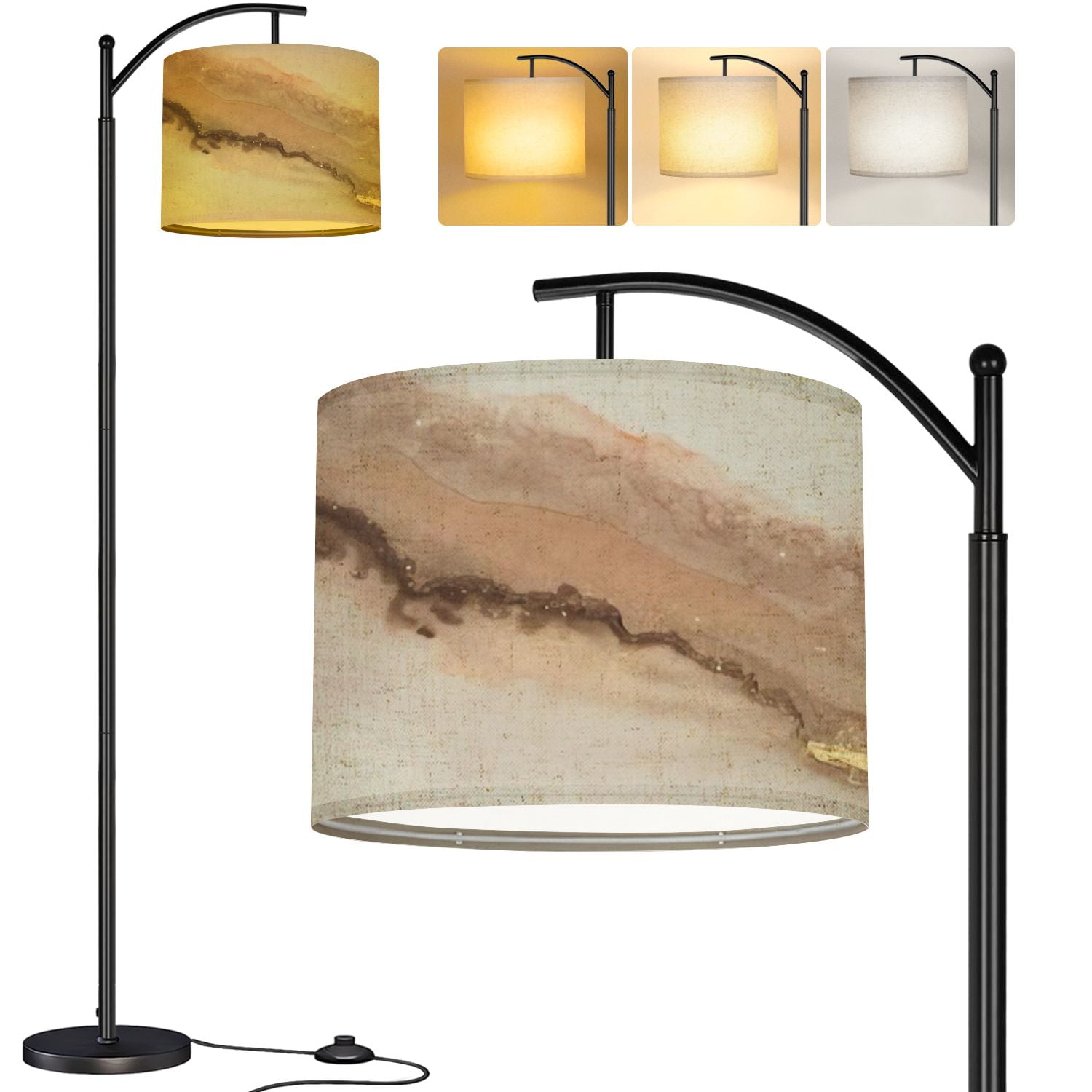 Arc Floor Lamp Art Abstract watercolor acrylic marble flow blot ...