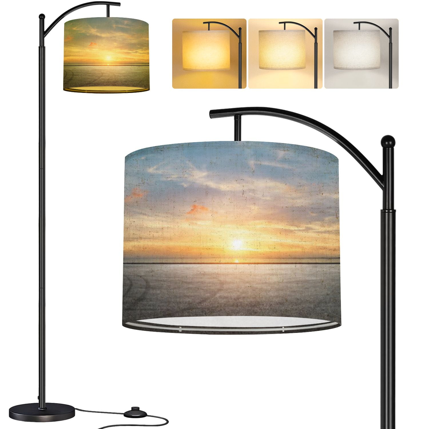 Arc Floor Lamp Asphalt road pavement dramatic sky coastline Tall Modern ...