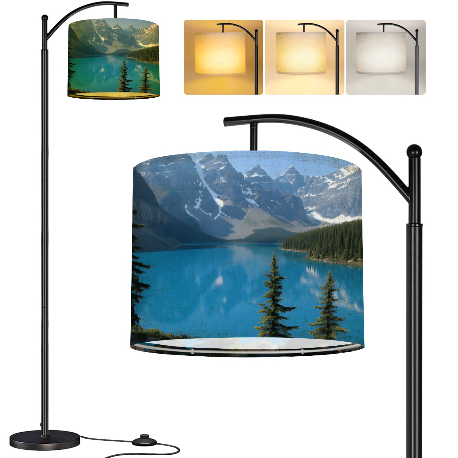 Arc Floor Lamp Banff National Park Mountain Turquoise Lake Evergreen ...