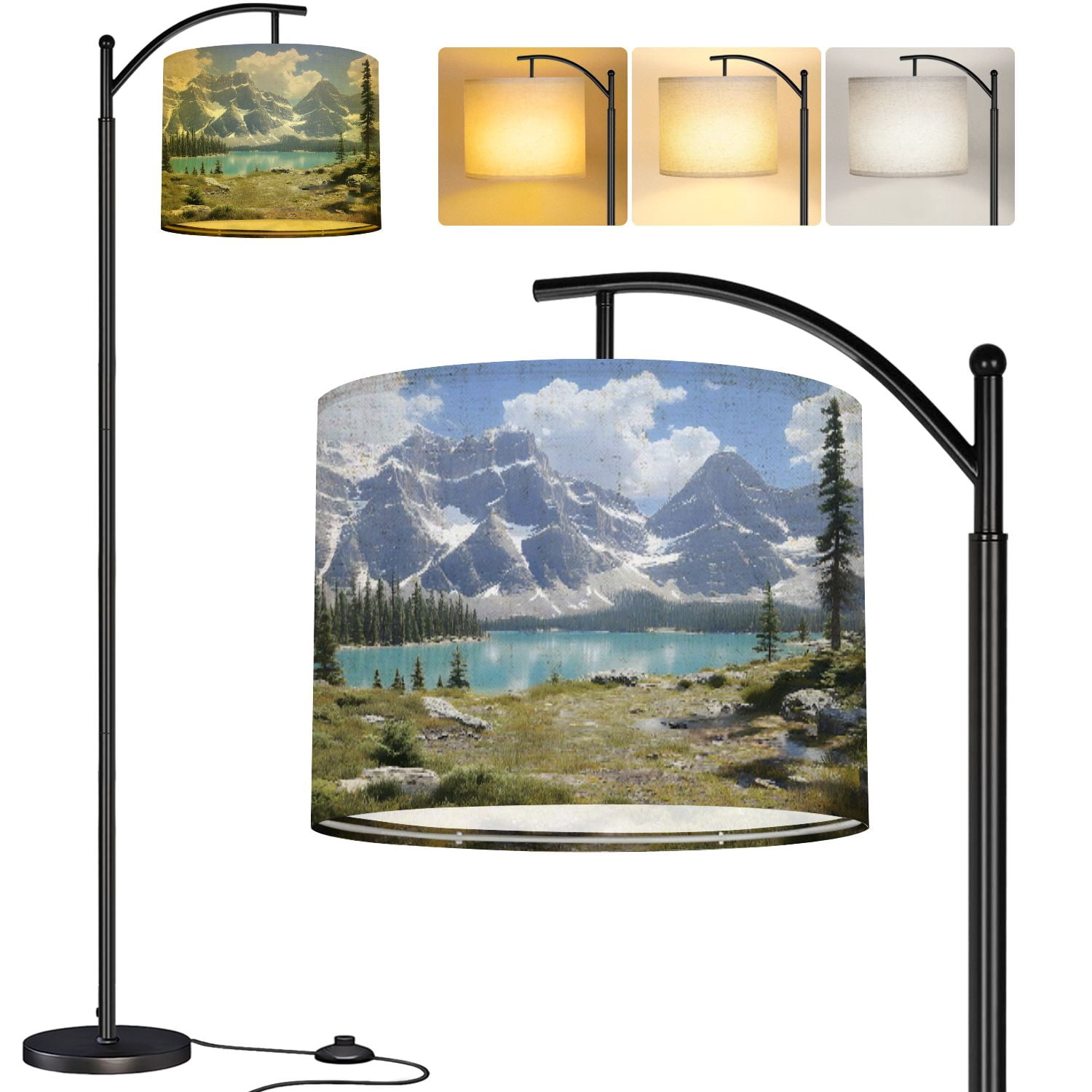 Arc Floor Lamp Banff National Park Mountain Turquoise Lake Evergreen ...