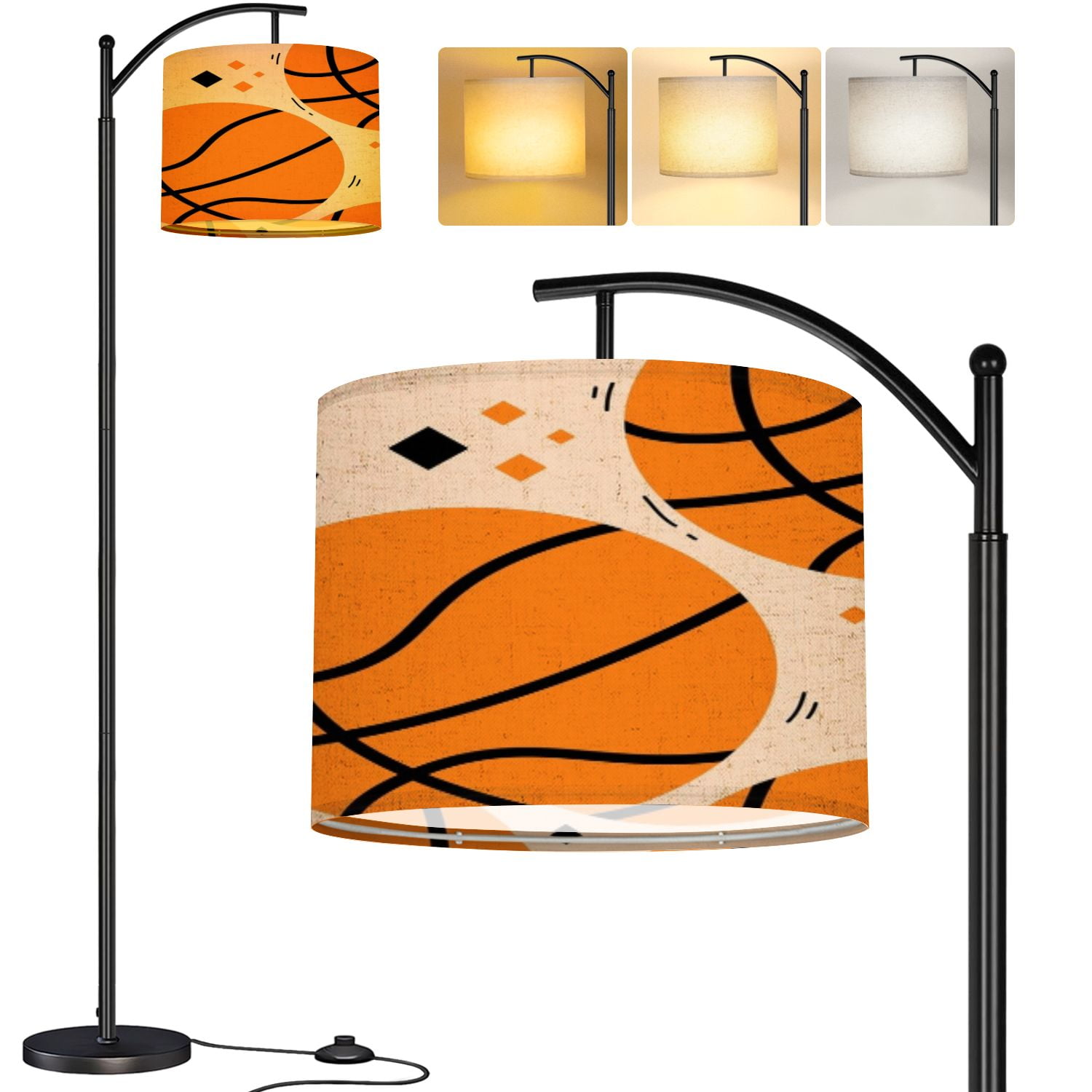 Arc Floor Lamp Basketball Sport Orange Fun Seamless Tall Modern ...