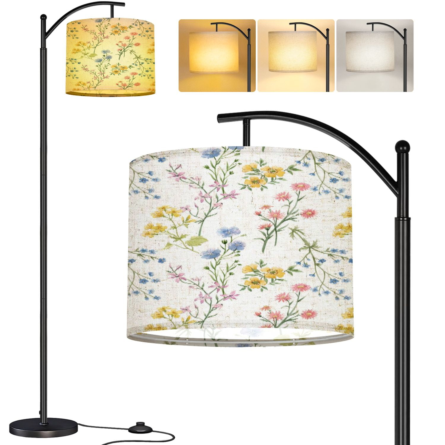 Arc Floor Lamp Beautiful seamless floral pattern watercolor gentle ...