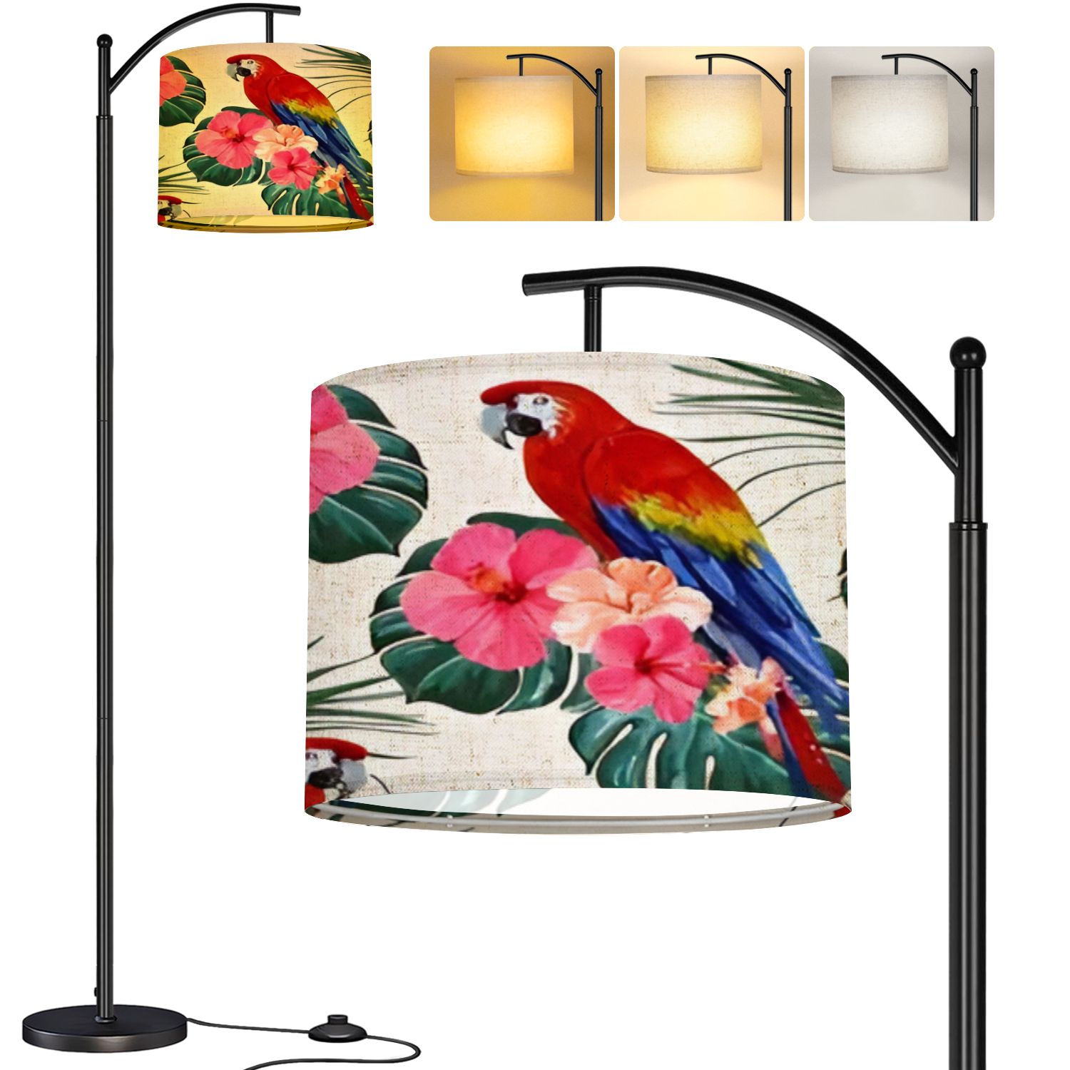 Arc Floor Lamp Beautiful seamless floral summer tropical palm leaves ...