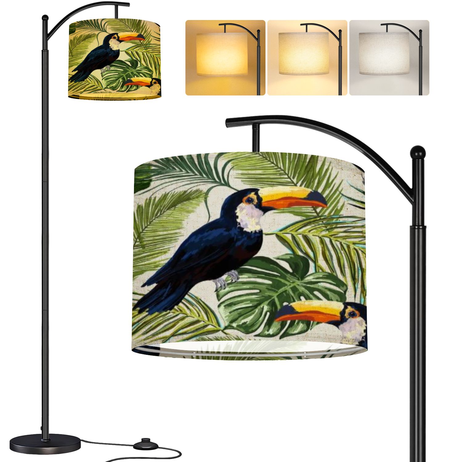 Arc Floor Lamp Beautiful seamless floral summer tropical palm leaves ...