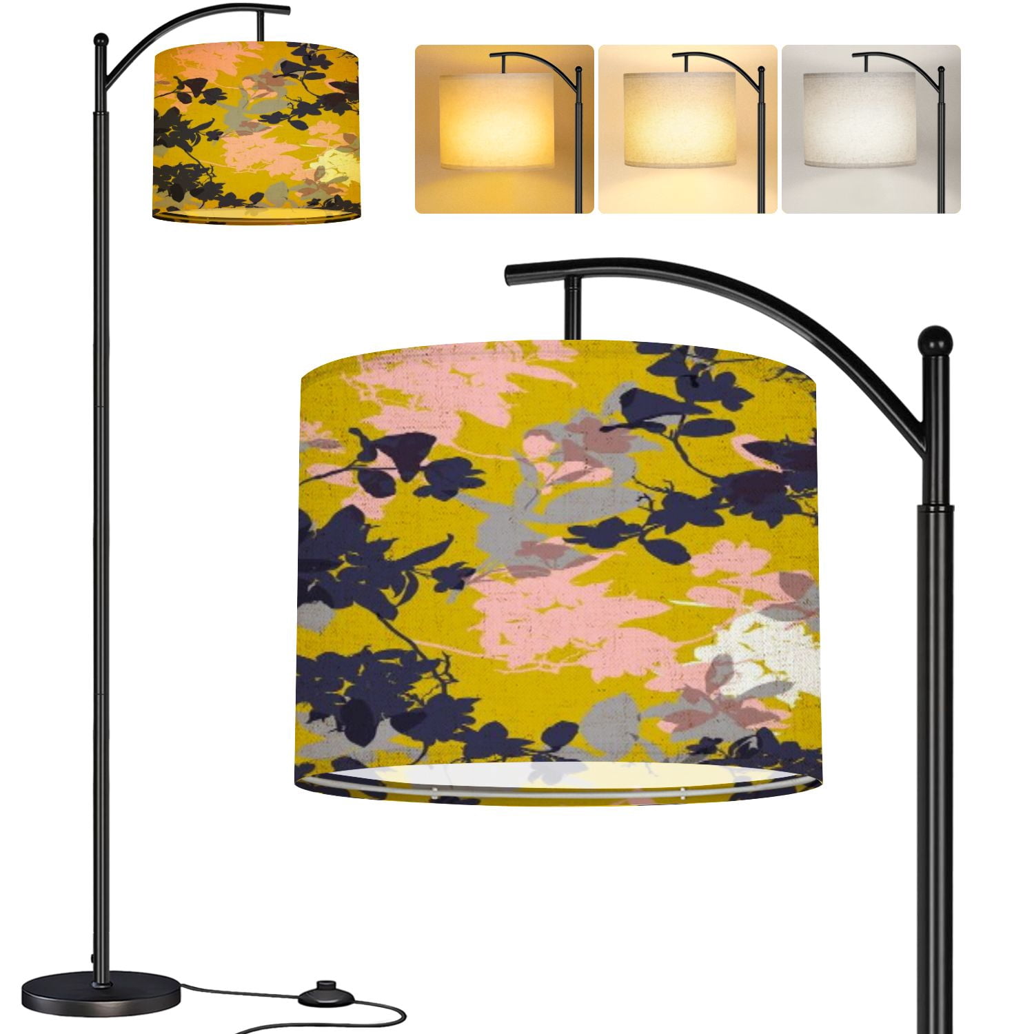 Arc Floor Lamp Beautiful seamless pattern hand drawing wild botanical ...
