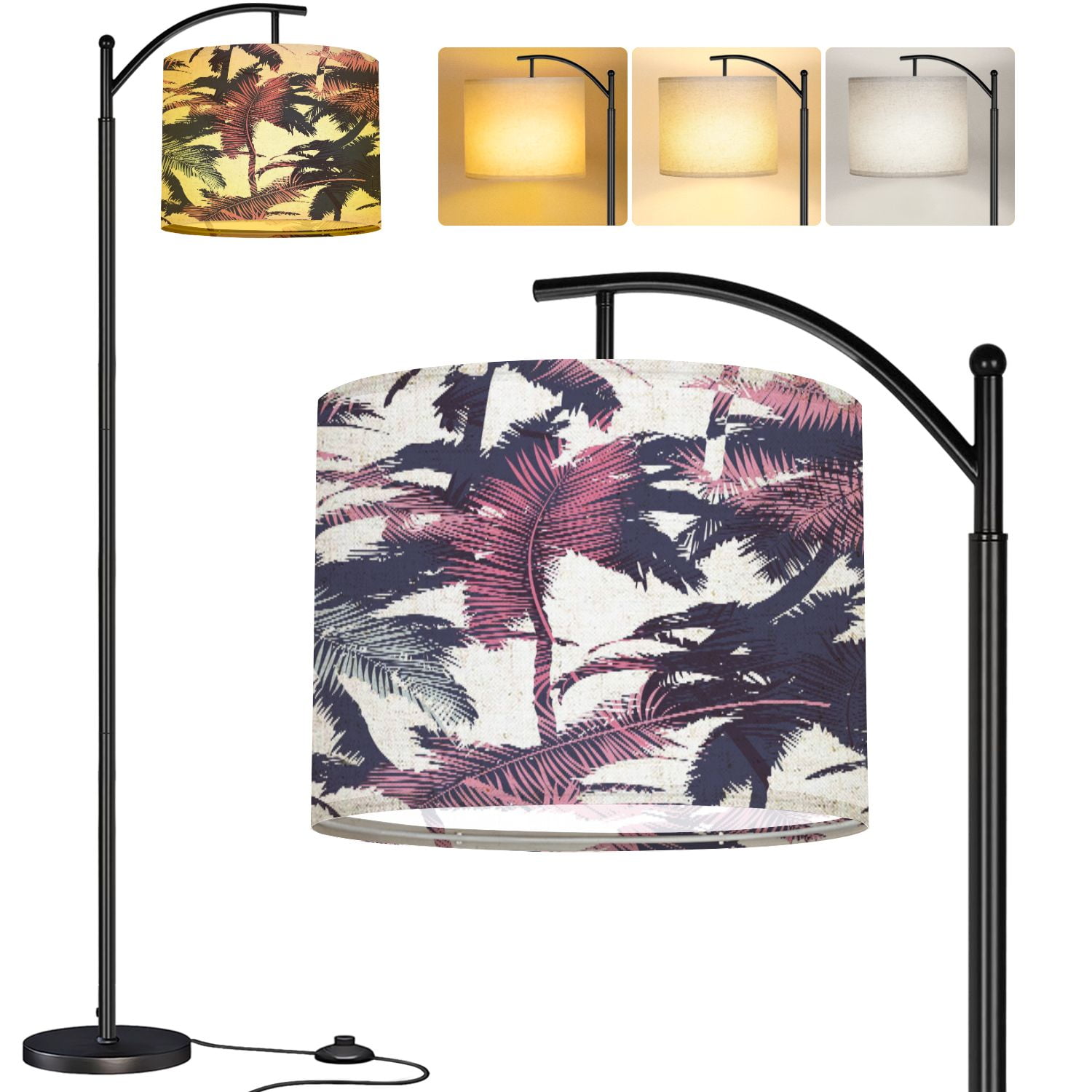 Arc Floor Lamp Beautiful trendy seamless exotic pattern palm tropical ...