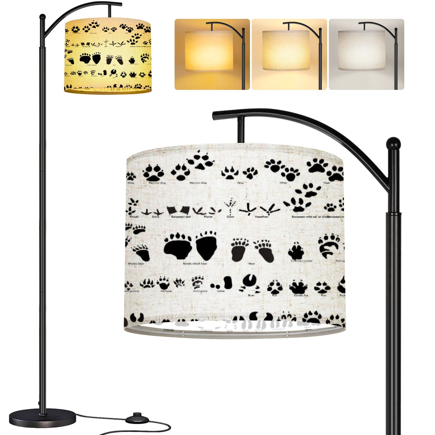Arc Floor Lamp Biggest Set Animal Bird Trails Silhouettes About Tall ...